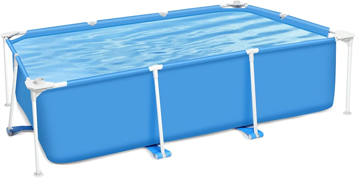 Towallmark Above Ground Pool Set 118 x 79 x 26 Inch Rectangular Frame ...