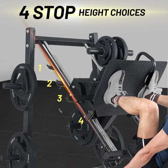 Towallmark Adjustable Leg Press Machine with Calf Block – Heavy Duty ...