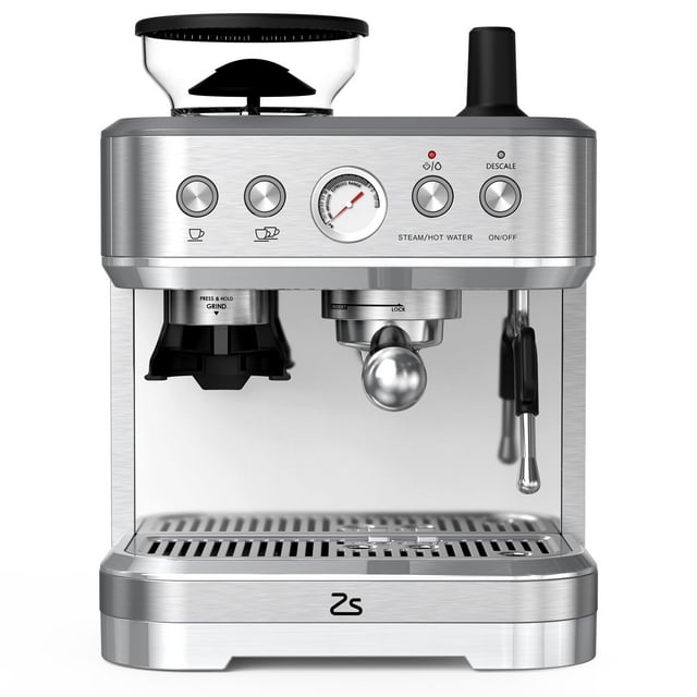 Towallmark 15 Bar Espresso Machine with Grinder & Milk Frother - Combo ...