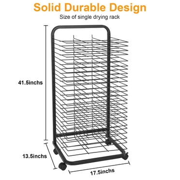 MEEDEN Wood Large Print Rack, Artist Storage Rack with Castors, Art ...