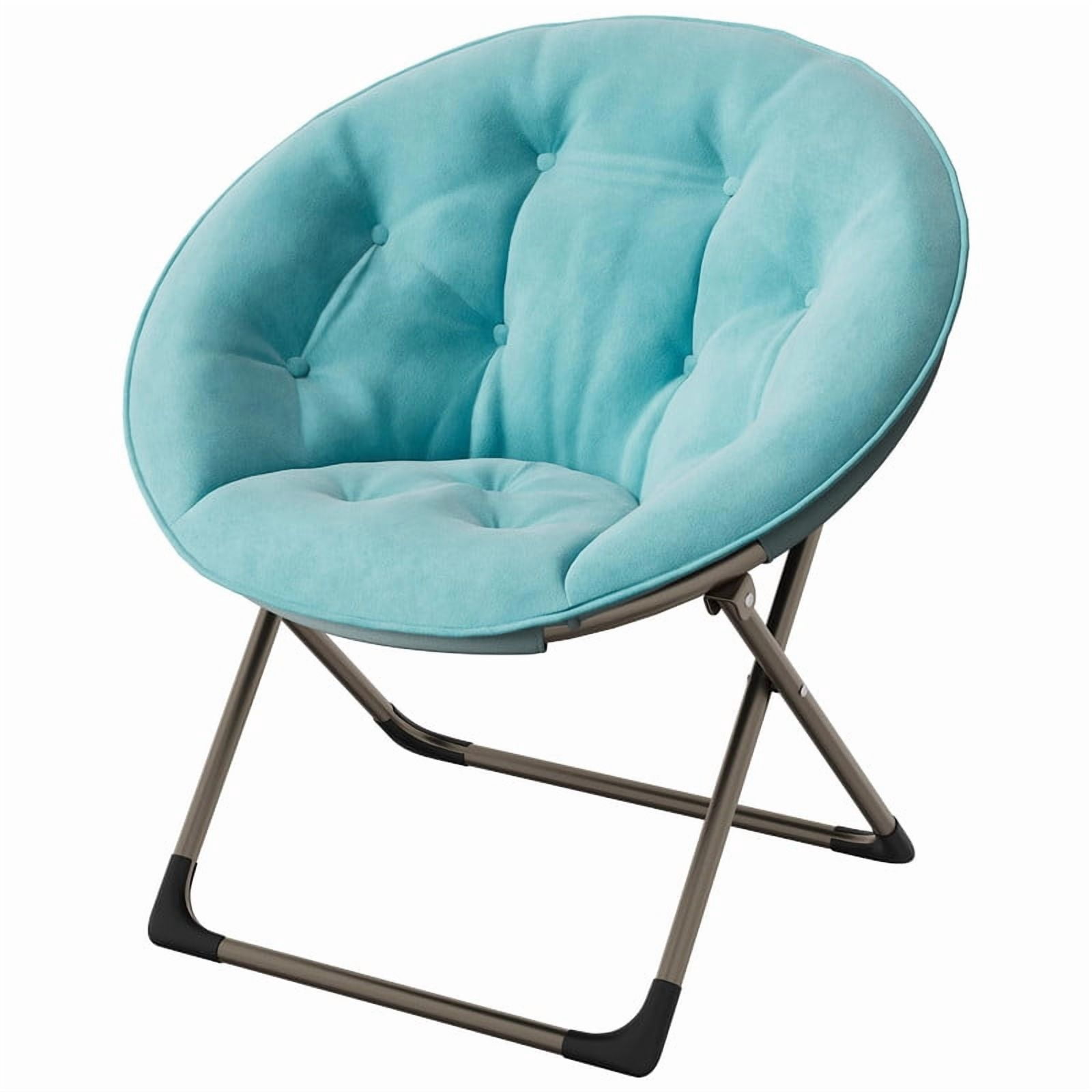 Towallmark Comfy Saucer Chairs, Gray Folding Reading Lounge Chair, Cozy ...