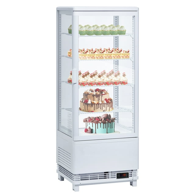 Towallmark Commercial Countertop Bakery Display Refrigerator Cooler,98L Free-Standing Display ...