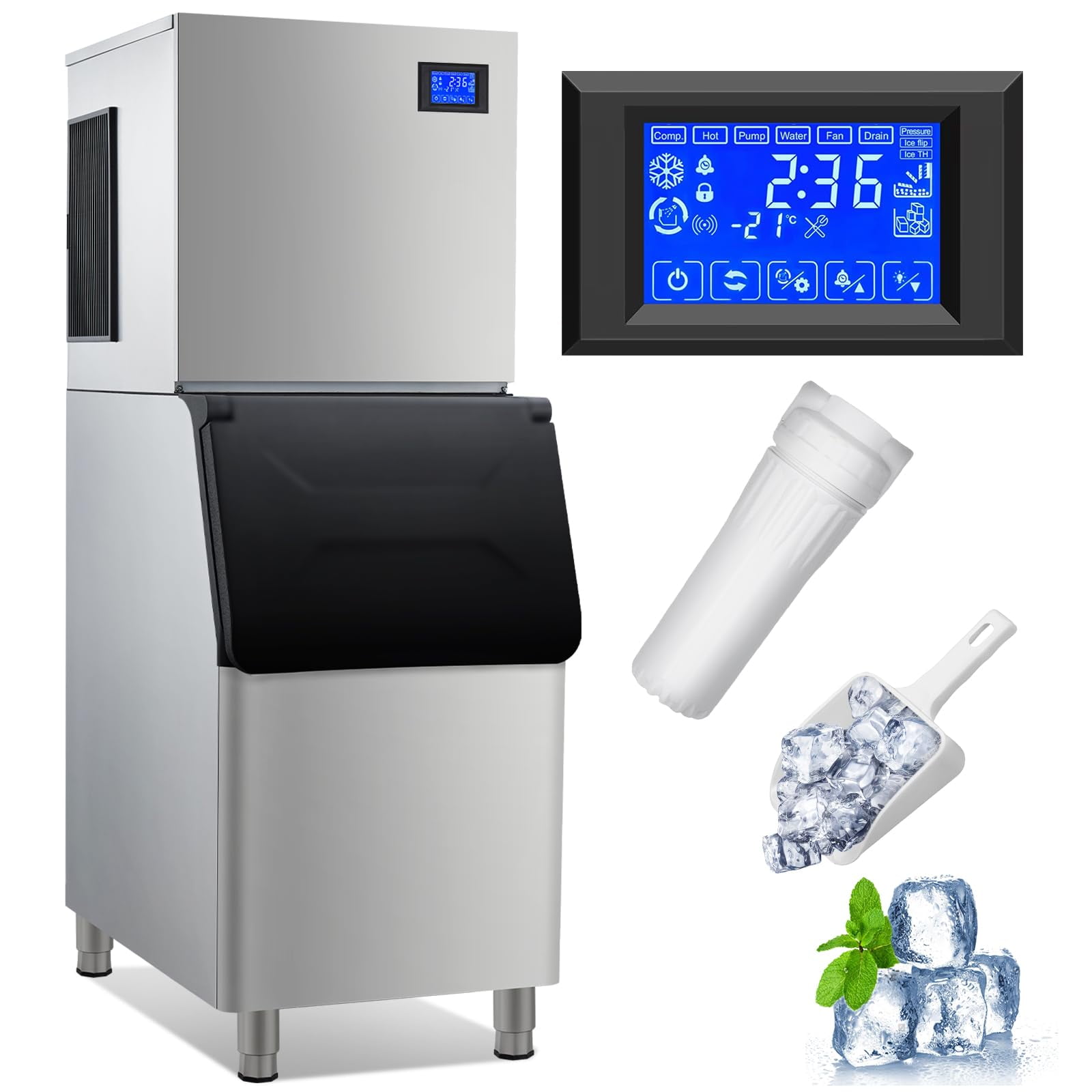 Towallmark Commercial Ice Maker Machine, Towallmark Air Cooled ...