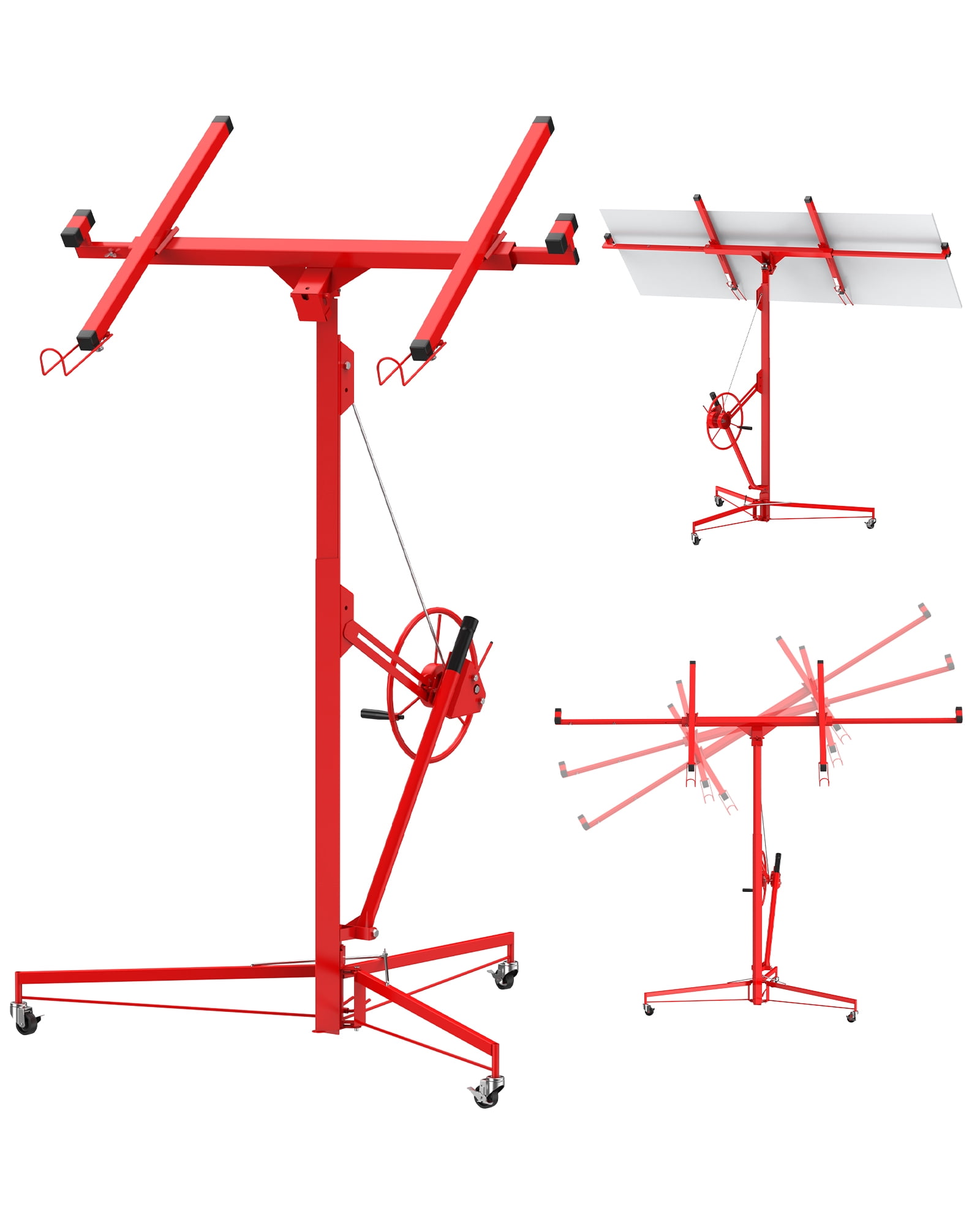 Towallmark Drywall Lift 16 Ft Drywall Rolling Lifter Panel 150LBS Heavy ...