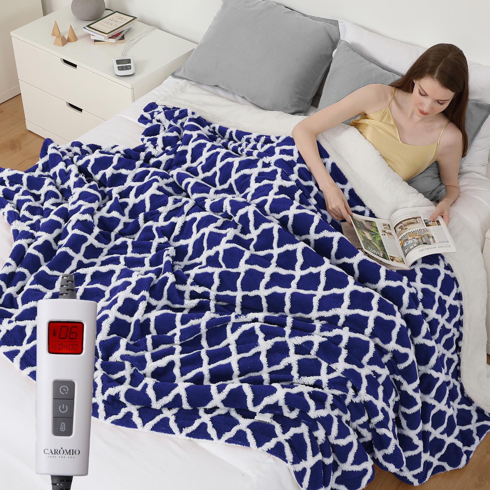 Towallmark Electric Blanket Full Size Dual Control - Sherpa Tufted ...