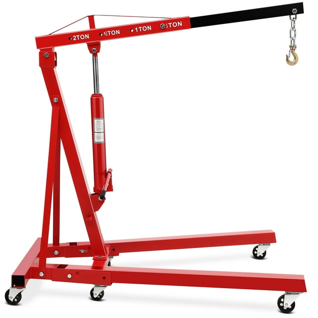 Towallmark Engine Hoist, 2 Ton-4400lbs Heavy Duty Folding Hydraulic Car ...