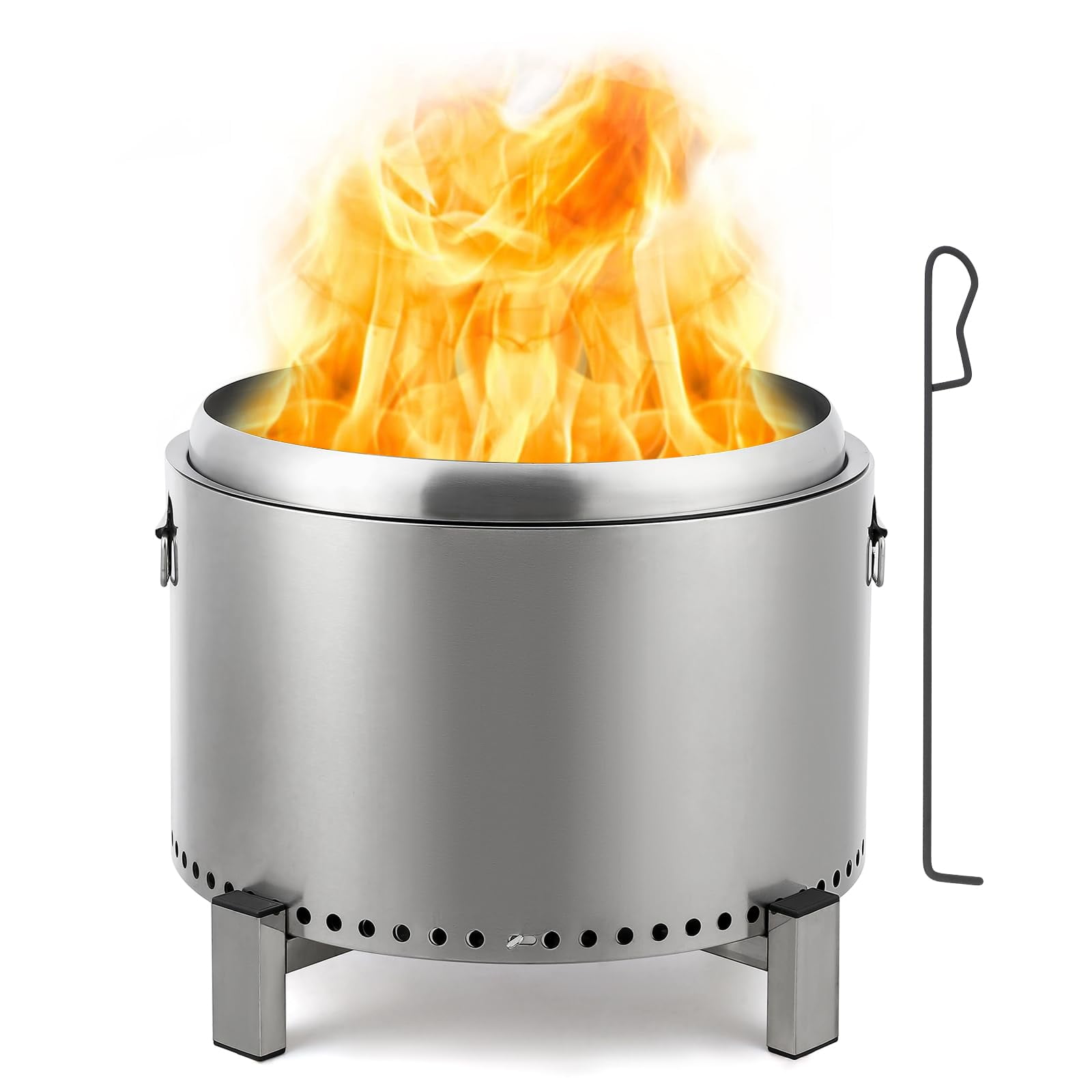 Towallmark Fire Pits for Garden, 35.4 Inch Smokeless Fire Pit, 304 ...