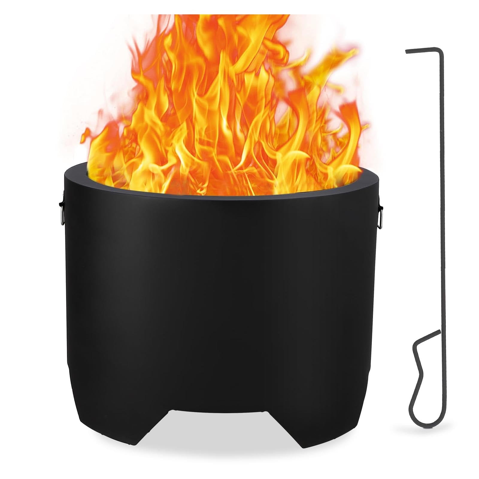 Towallmark Fire Pits for Garden,with Handles Design, Removable Ash Pan ...