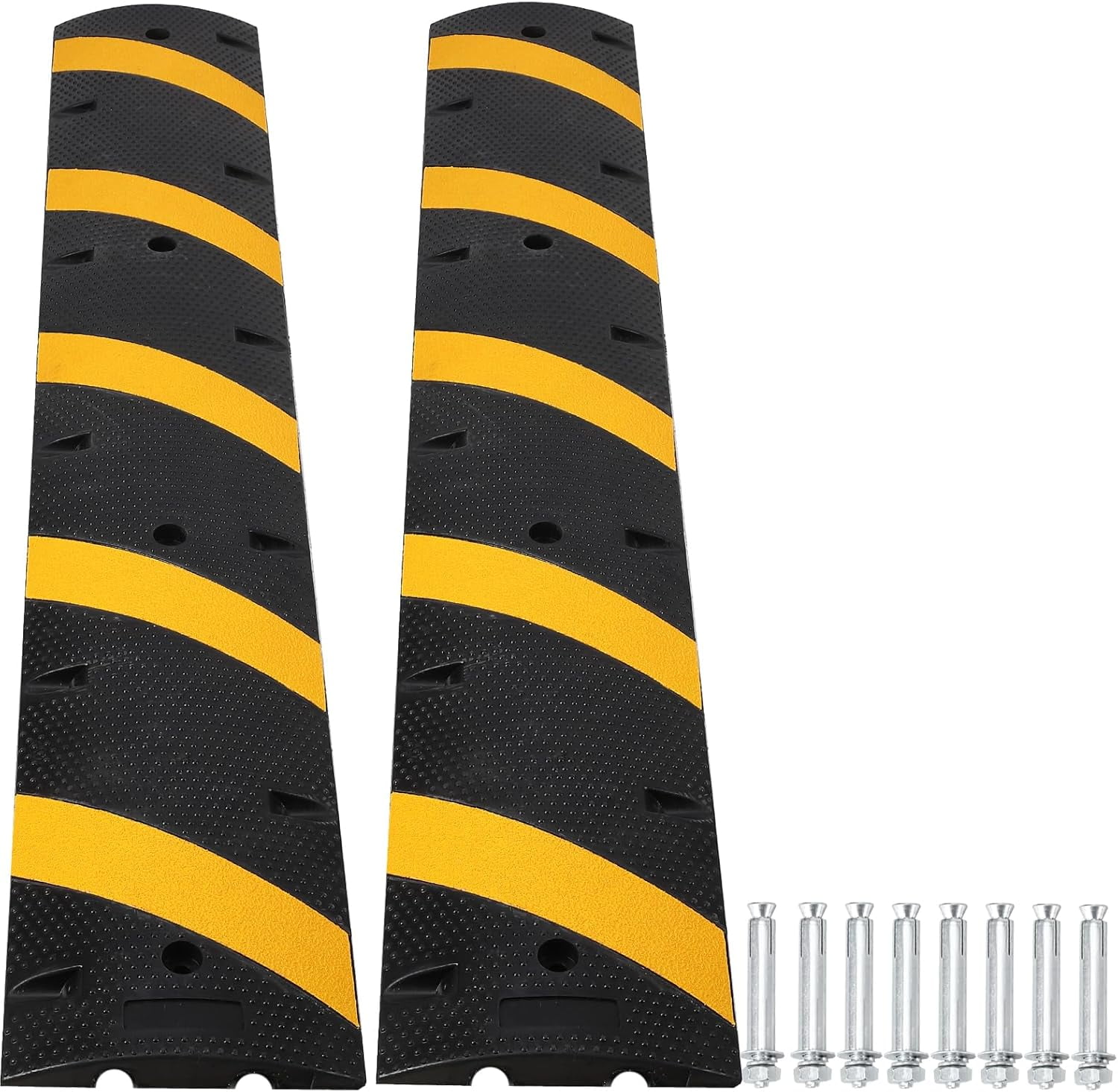 Towallmark Heavy Duty Speed Bumps for Driveway, 6 ft 2 Pack Rubber ...