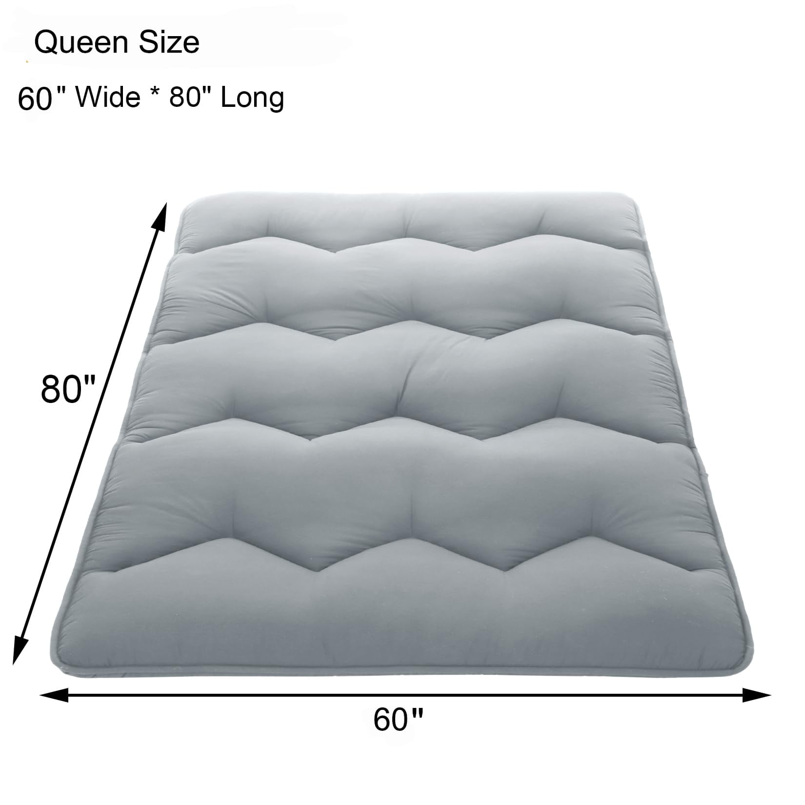Towallmark Japanese Futon Mattress Queen, Floor Mattress, 3 Inch Thick ...