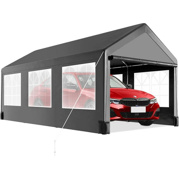 Towallmark Metal Carport,12 * 20 Heavy Duty Carport Canopy, Portable ...