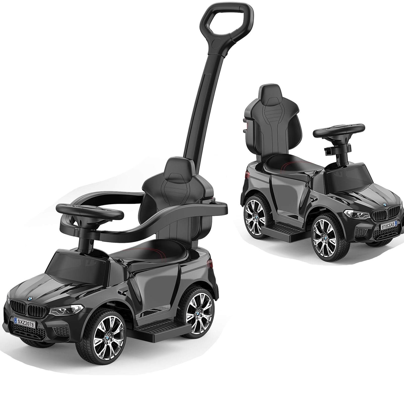 Licensed BMW 4-in-1 Ride On, Push & Walking Car for Infants/Toddlers 1 ...