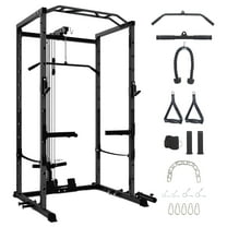 Mikolo Foldable Power Rack Cage,1000lbs Capacity Wall Mounted Squat ...