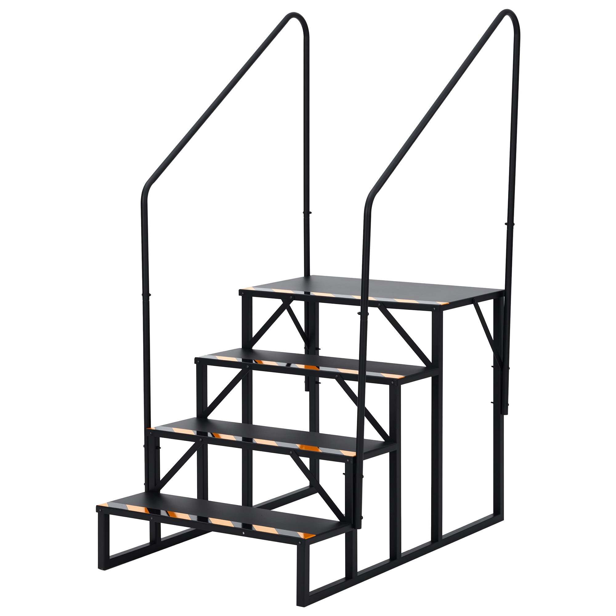 Towallmark RV Steps with 2 Handrails, 4-Tier RV Stairs, 660lbs Heavy ...