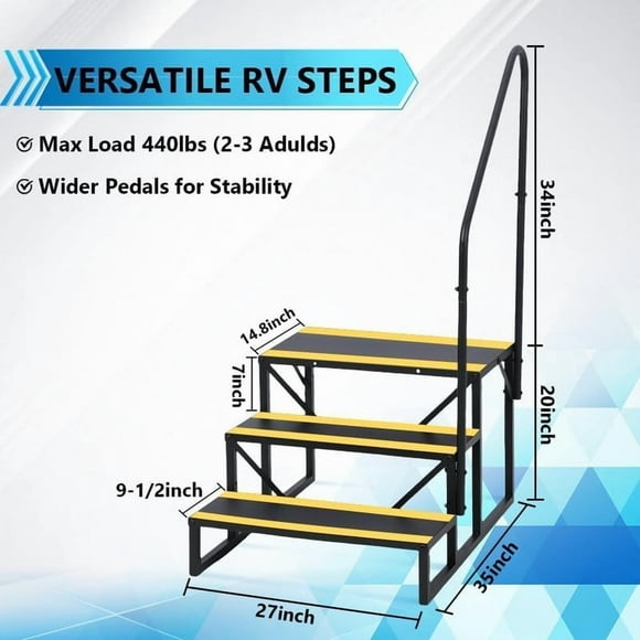 RV Steps with Handrail in RV Steps - Walmart.com