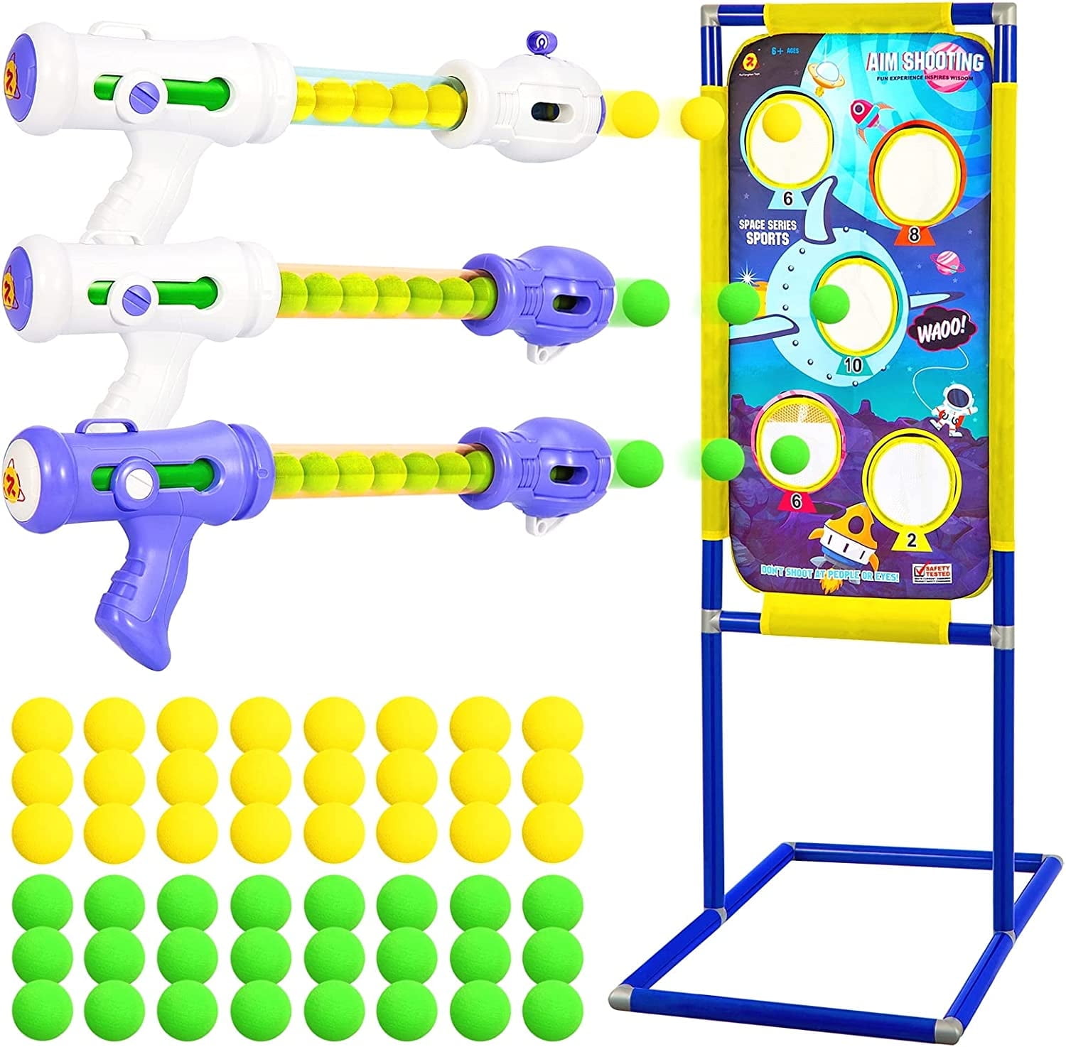 Towallmark Shooter Set for Boys 5-14, 3 Pack Foam Ball Air Guns, 48 ...