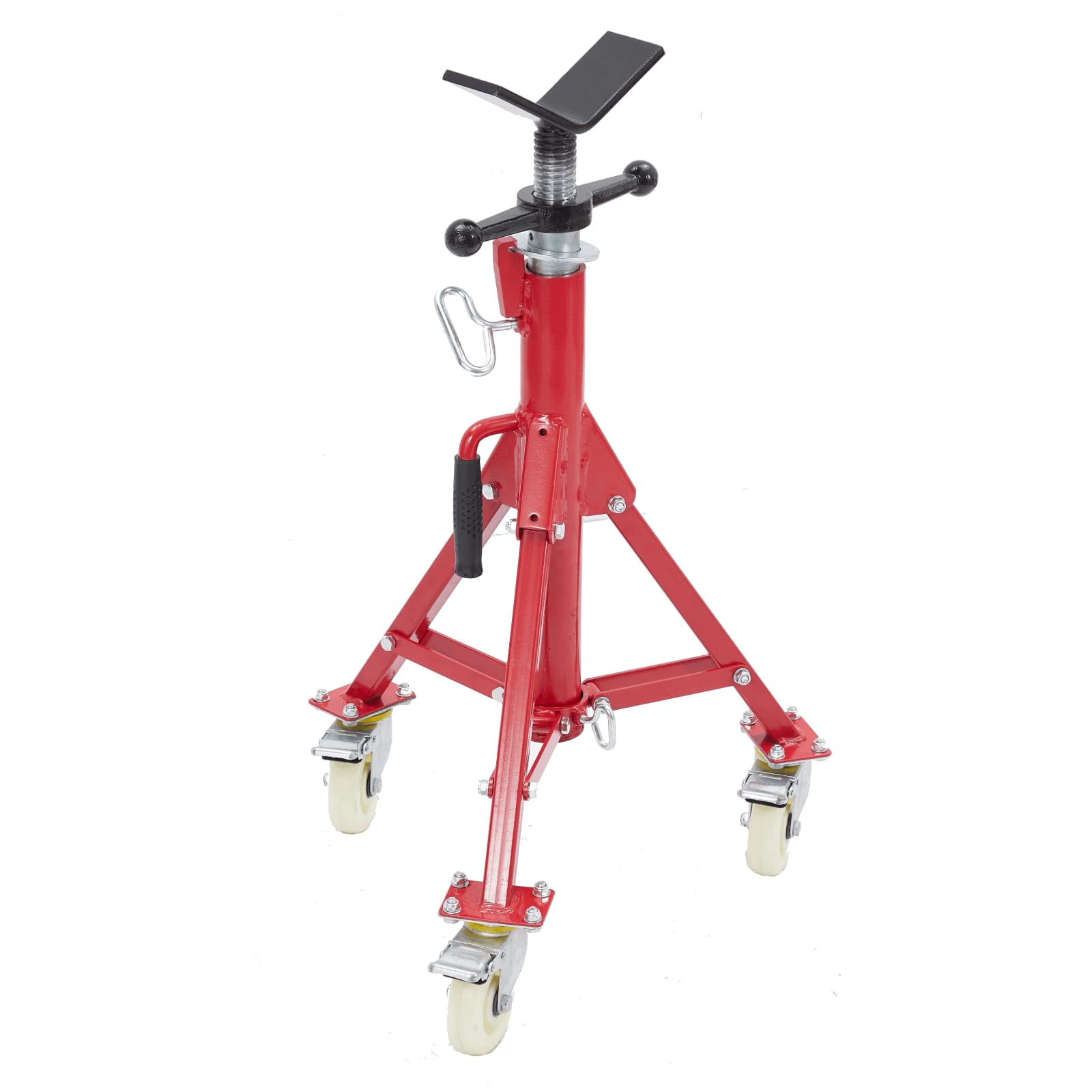 Towallmark V-Head Pipe Stand with Casters, V-Head Folding Jack Stand ...