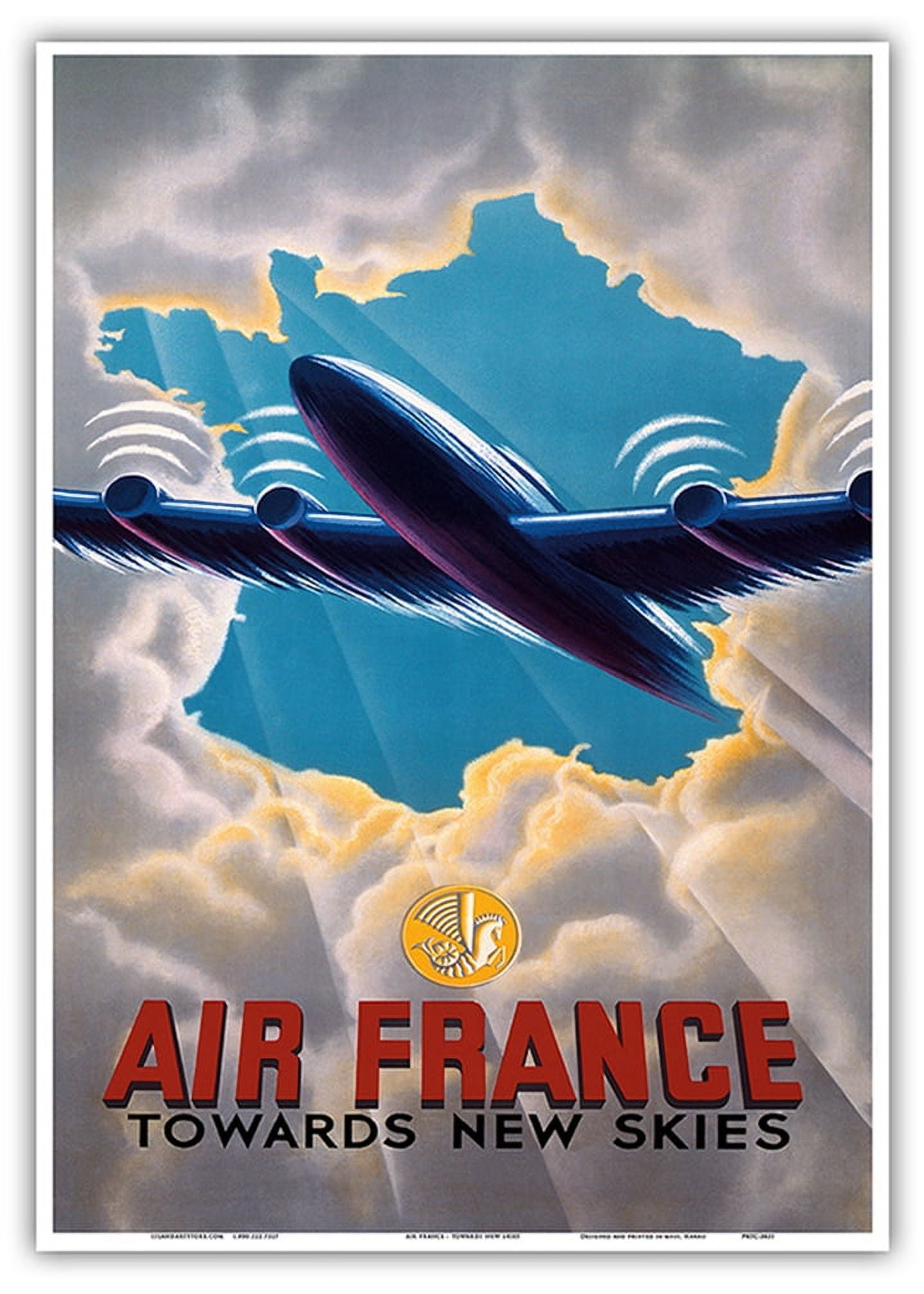 Towards New Skies - Plane soars through sun-lit gap in clouds shaped ...