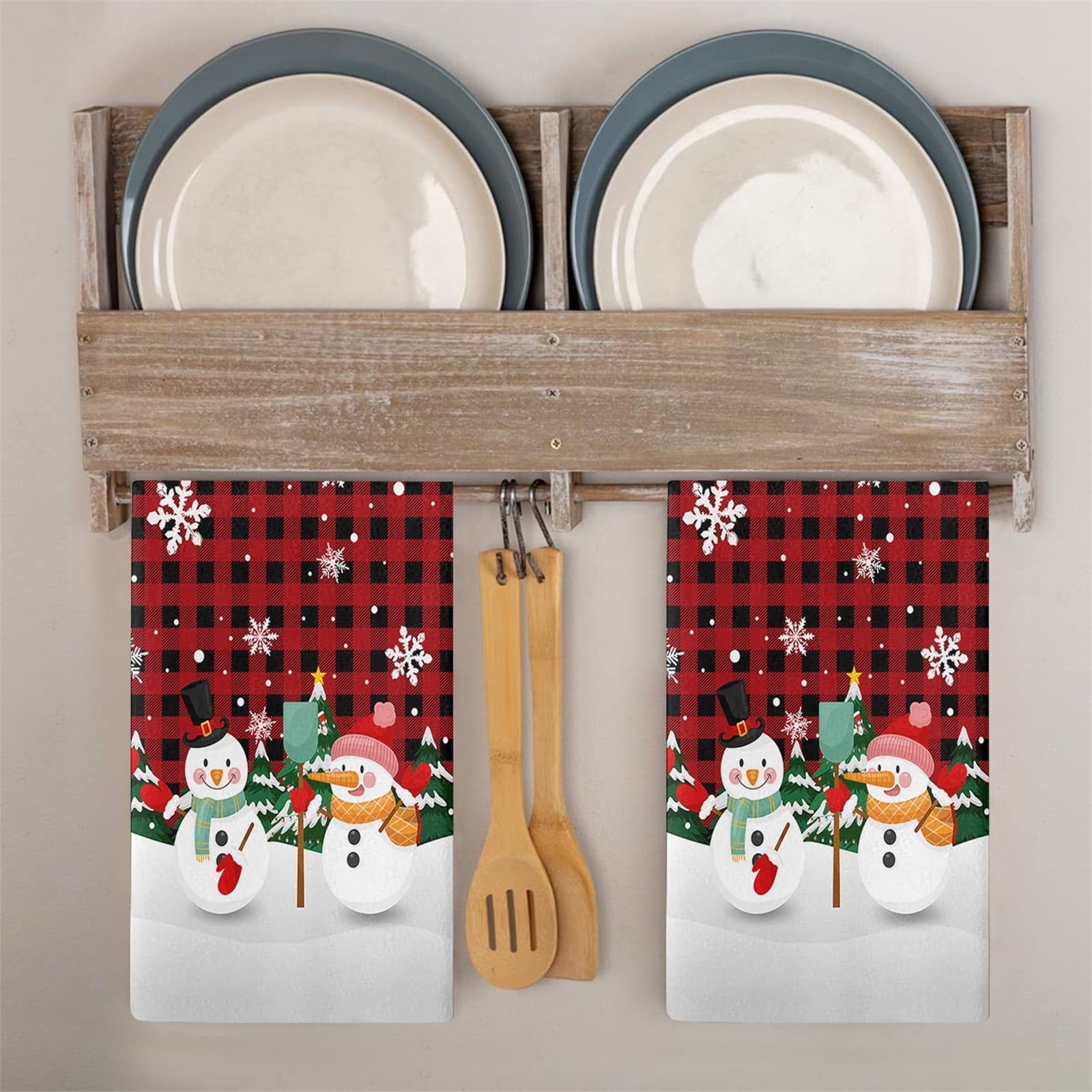 Towel Christmas Kitchen Towels and Dishcloths Merry Christmas Tree ...