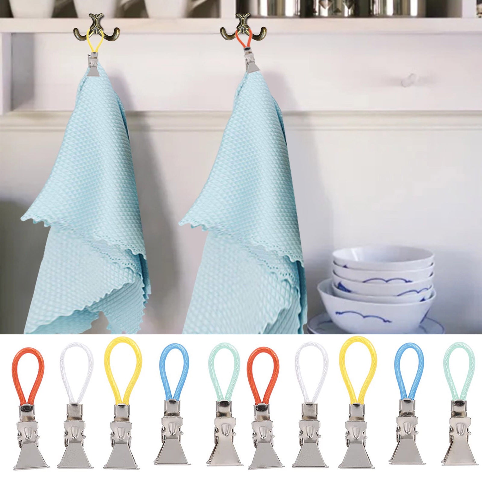 Towel Clips 10Pcs (2 Packs for 1 Yuan) Clearance! 10Pcs Tea Towel Clips ...