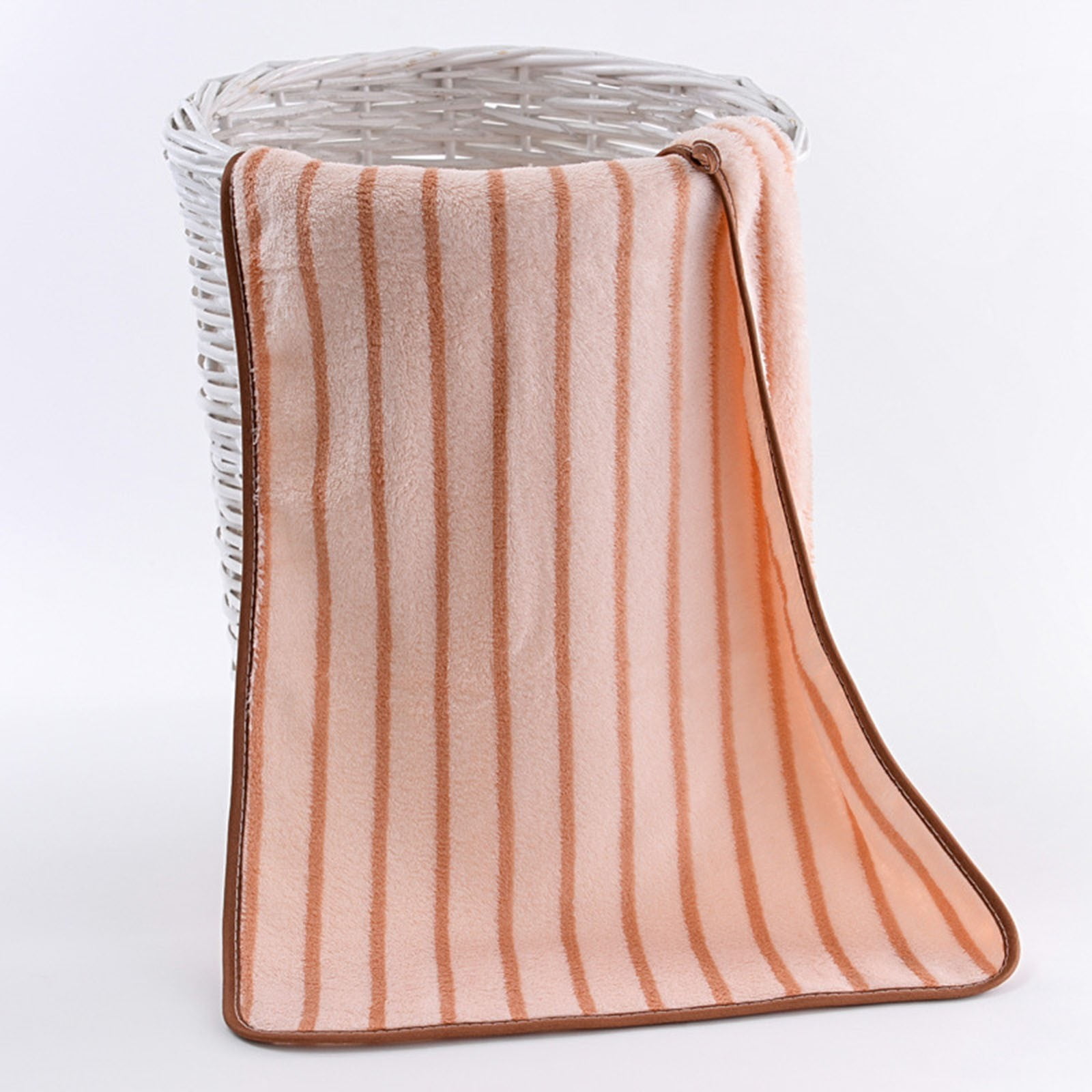 Towel,Coral Velvet Towel Soft Absorbent Face Towel Cation Stripe Floor ...