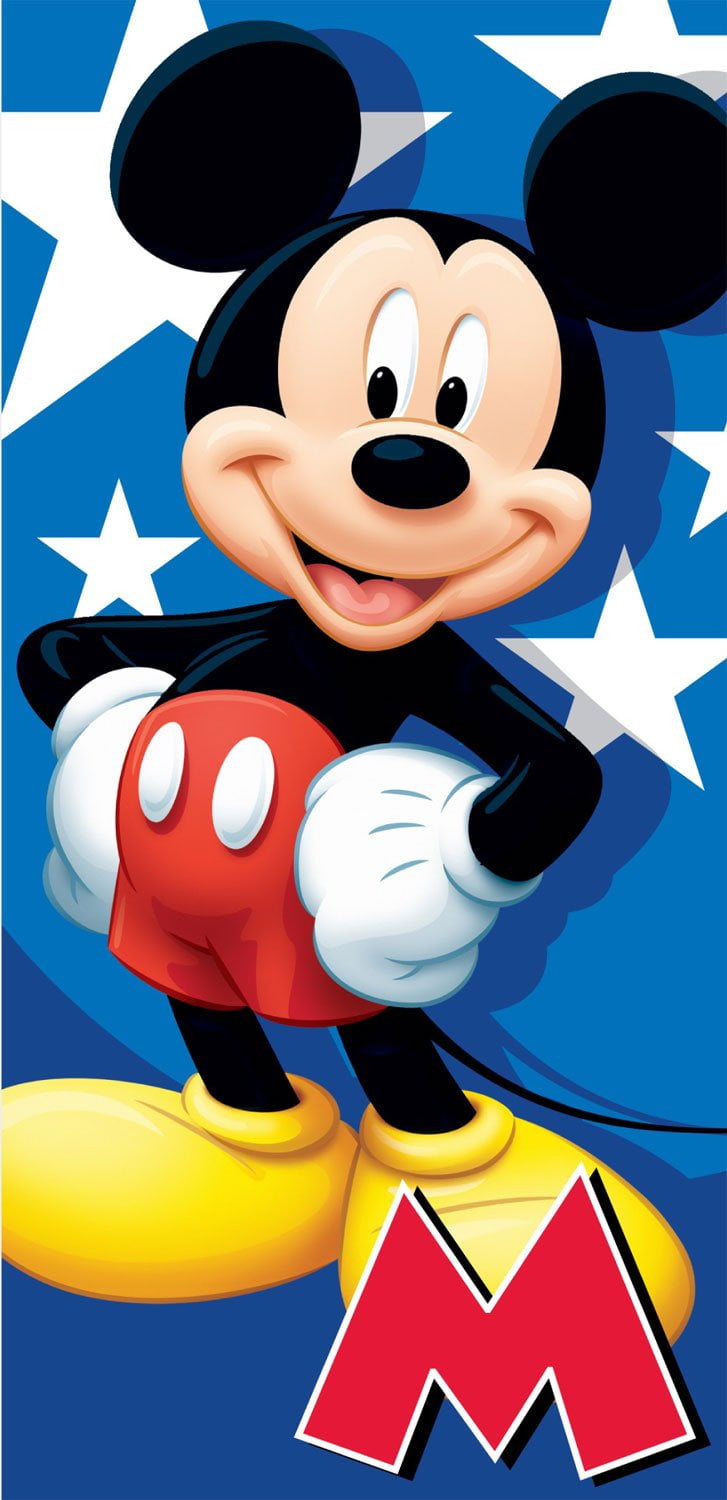 Towel - Disney - Mickey Mouse Velour Beach New 007088 - Walmart.com
