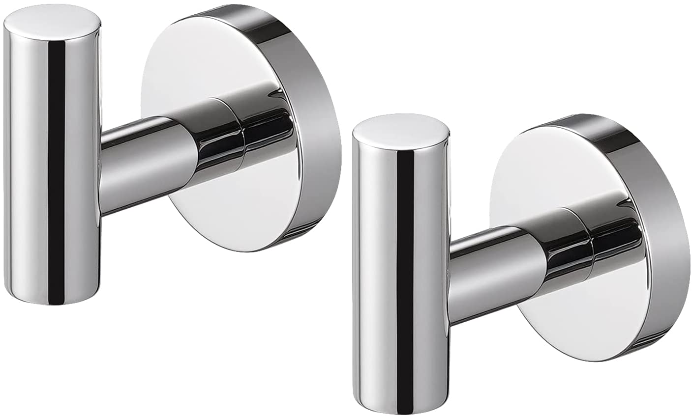 Towel Hooks for Bathroom Wall Mounted, 2 Pack Bathroom Hooks Robe Hook ...