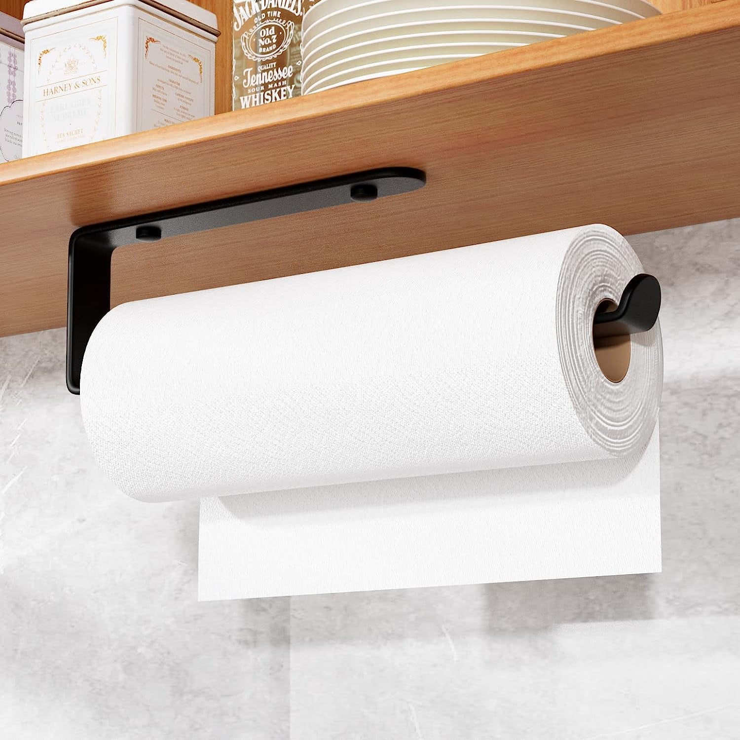 Wall Mount Towel Paper Holder: Self Adhesive Kitchen & Bathroom Rack ...