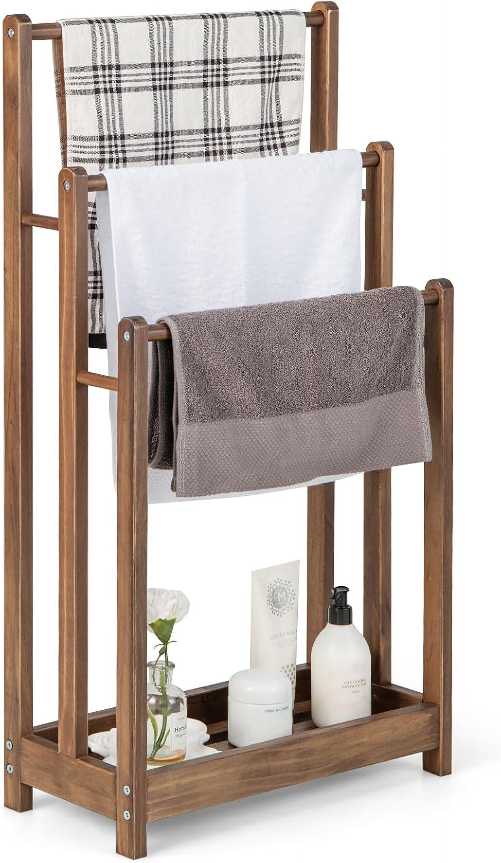Towel Rack for Bathroom - 3 Tier Freestanding Towel Racks with Storage ...