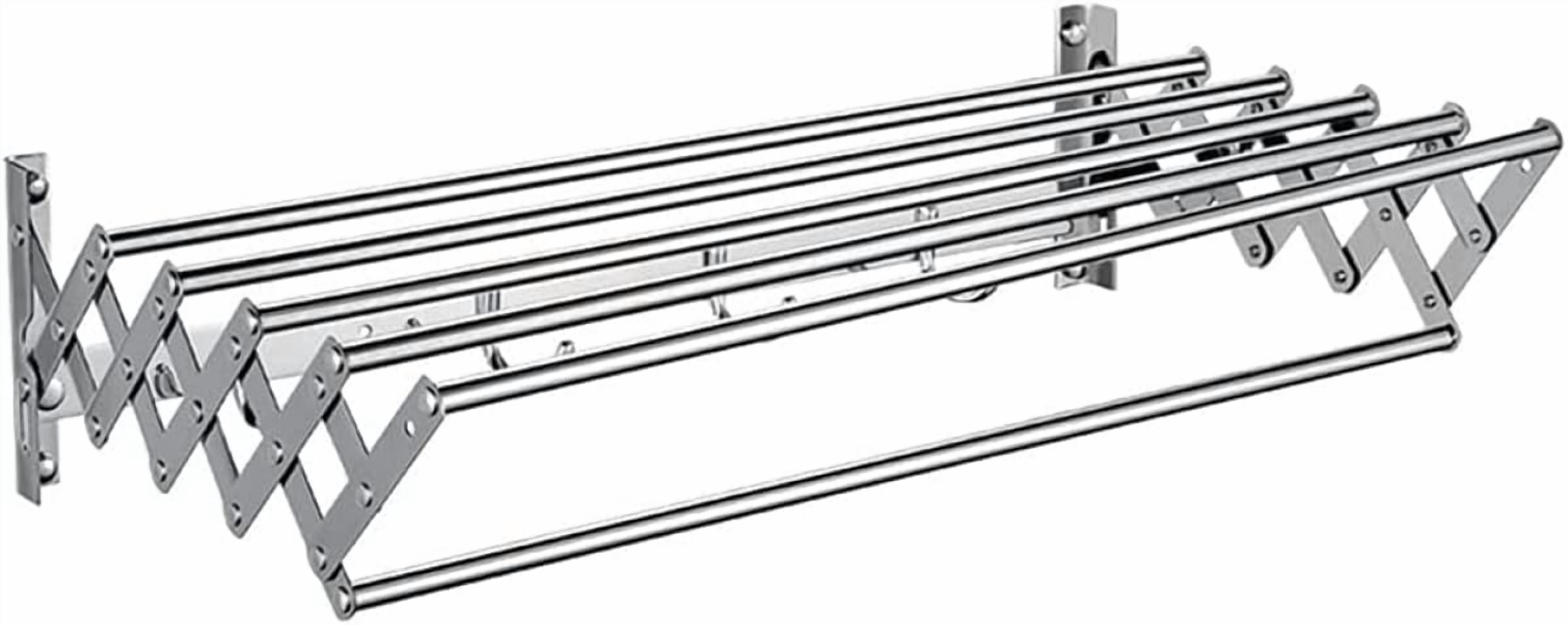 Towel Rack, Clothes Drying Rack, Wall Mounted Extendable Stainless ...