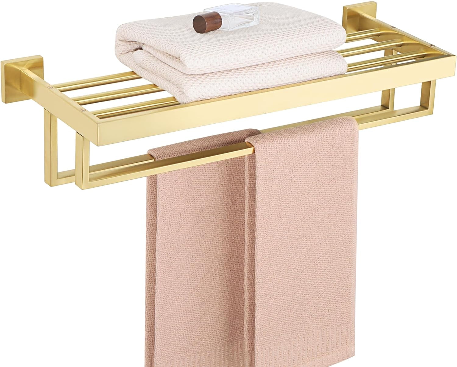 Towel Rack with Double Towel Bar, 24 Inch Towel Racks for Bathroom ...