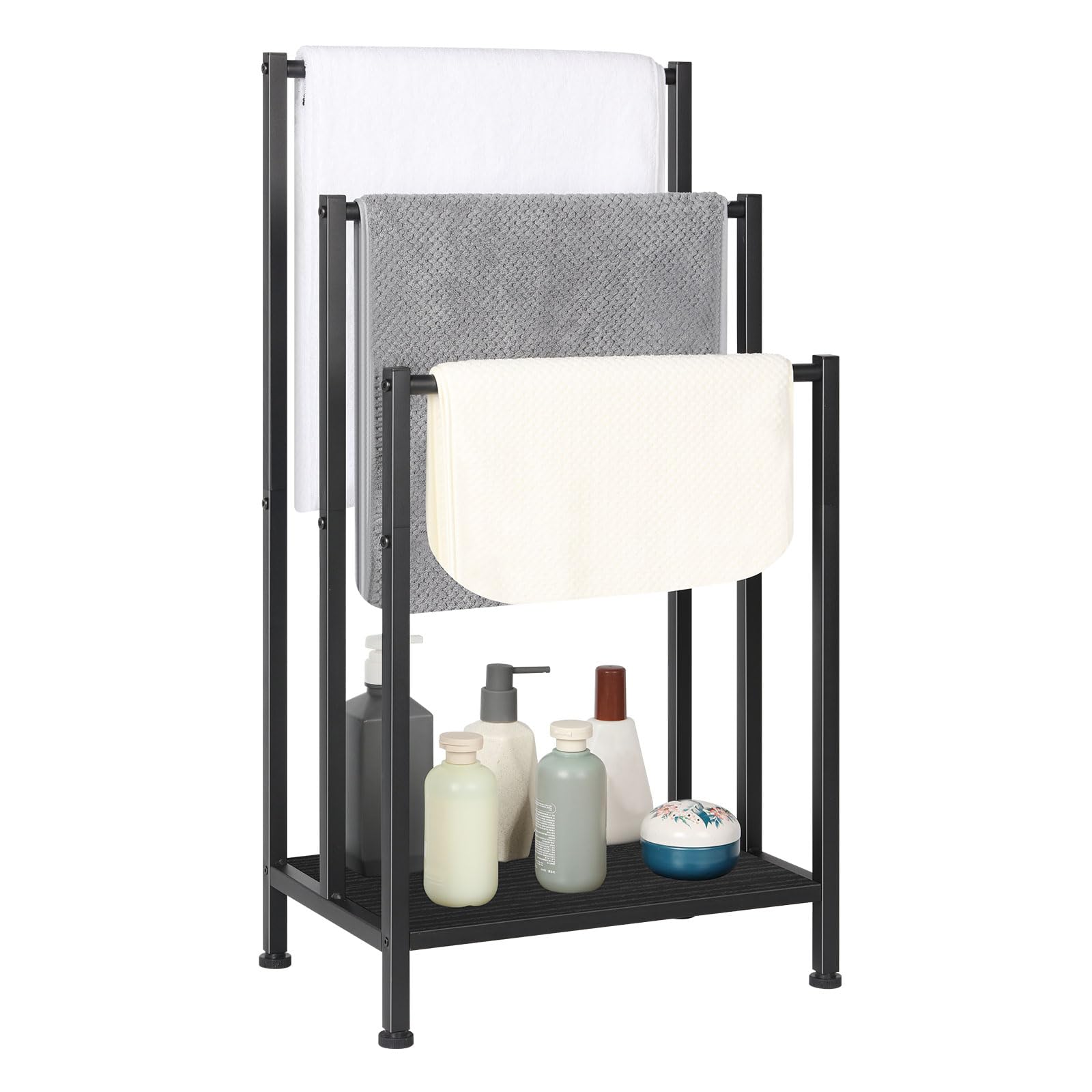 Towel Rack Freestanding, Standing Towel Rack for Bathroom, 3 Tier Towel ...