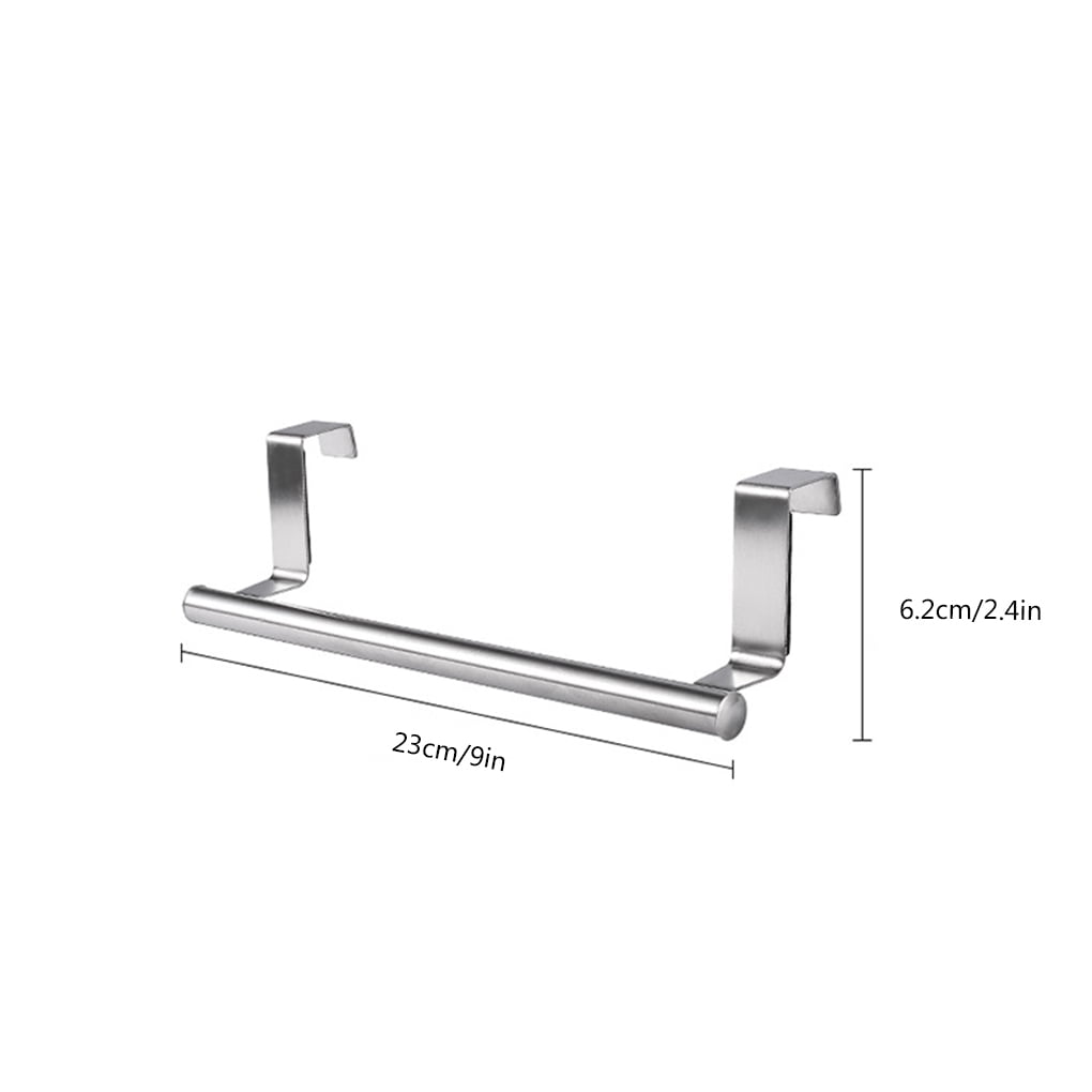 Towel Rack Over Door Towel Bar Hanging Holder Stainless Steel Bathroom ...