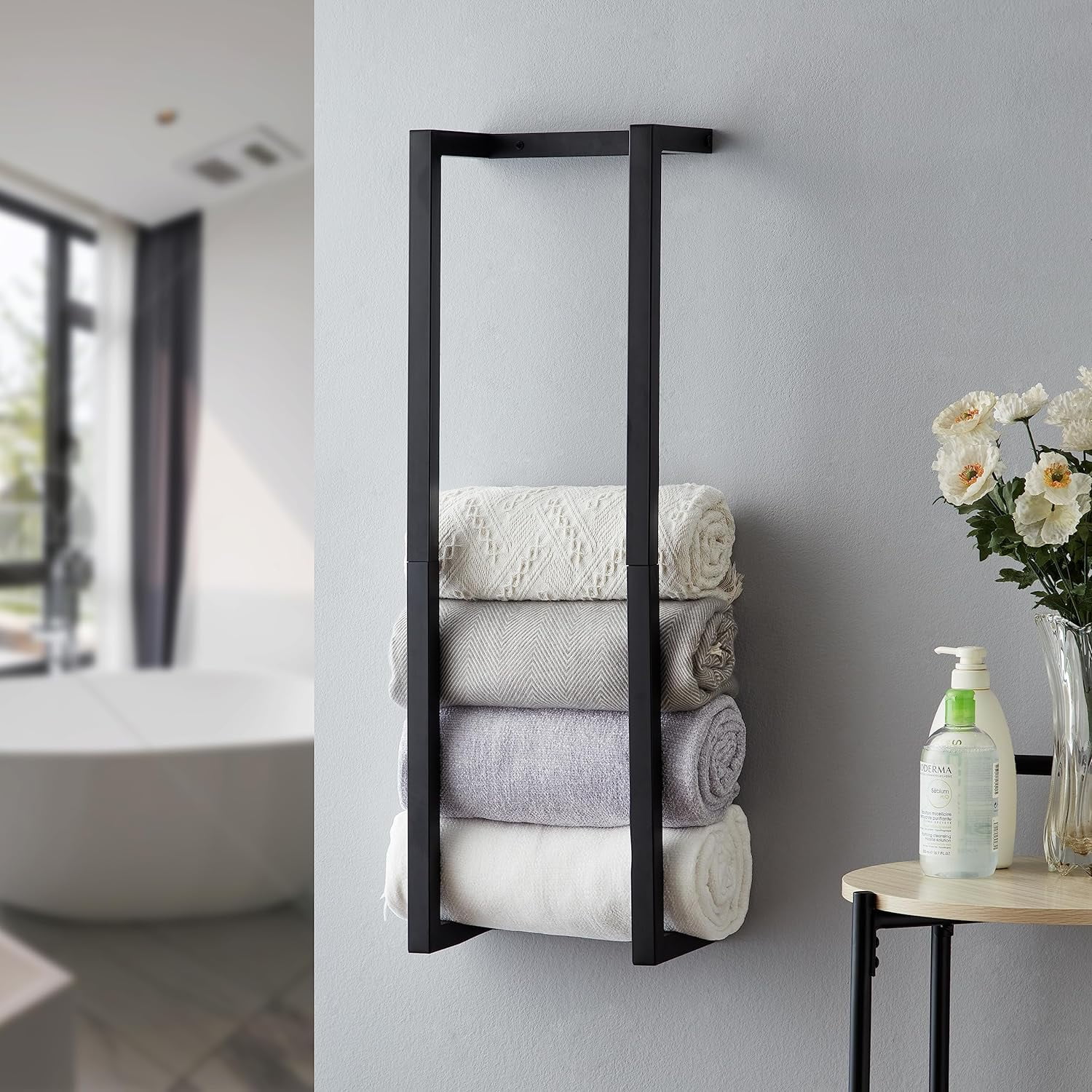 Towel Rack for Rolled Towels, Towel Rack for Bathroom,Wall Mounted ...