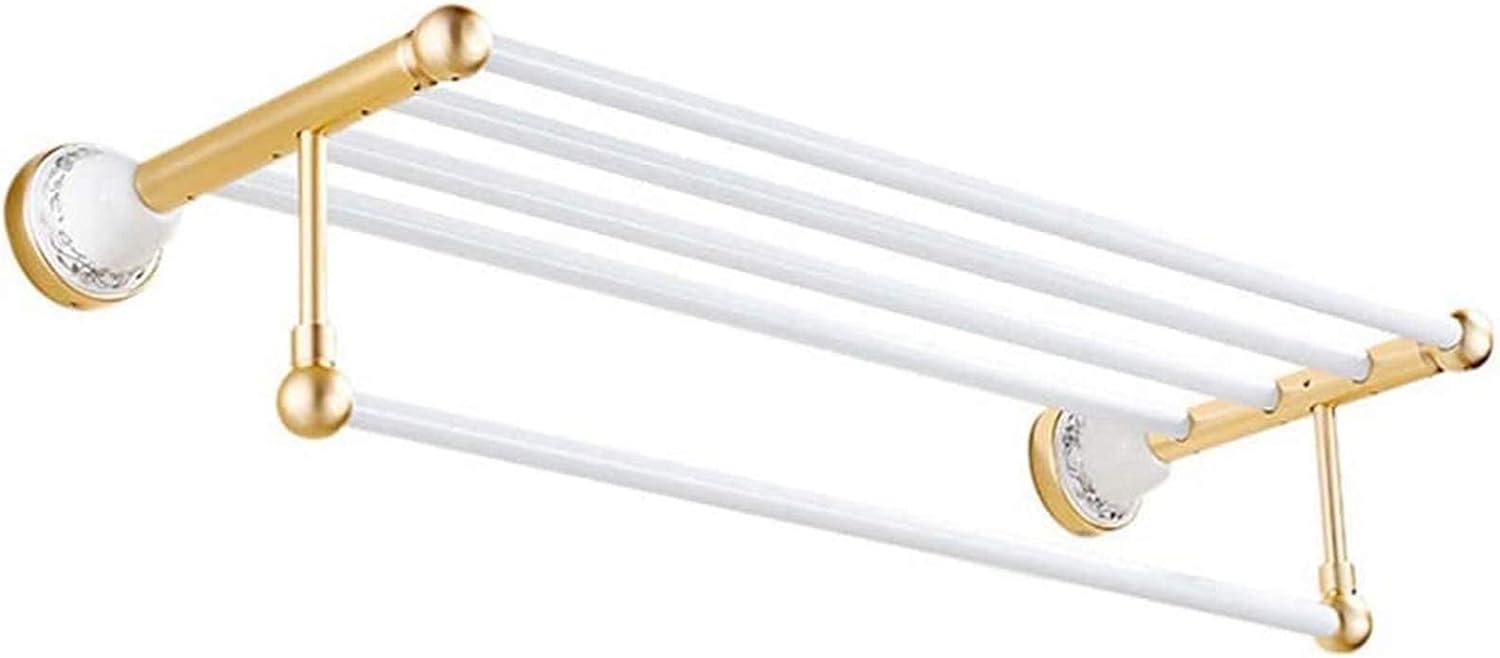 Towel Rack Shelf 600mm / 24 inch Towel Bar Rails Screw Wall Mounted ...