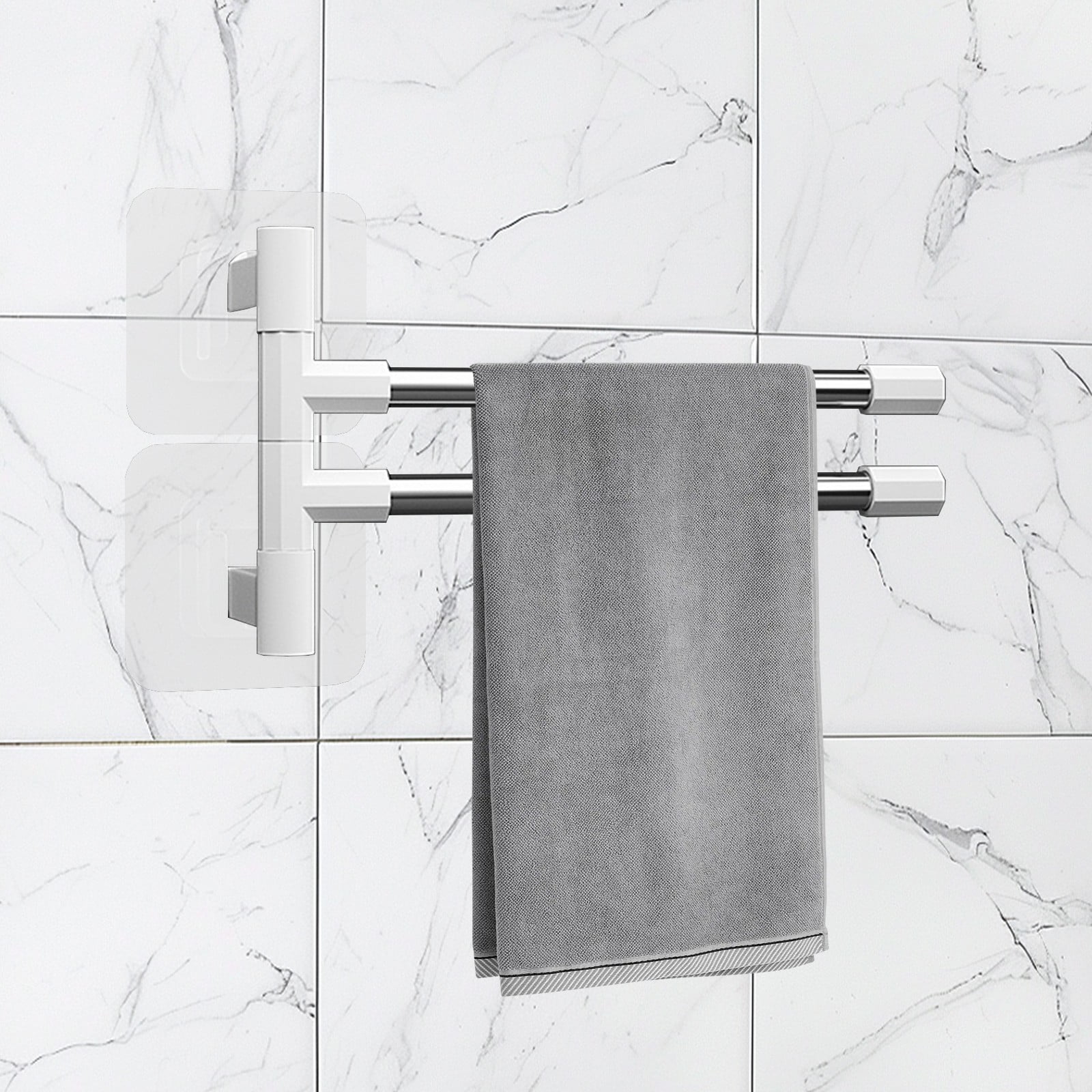 Towel Rack, Stainless Steel Wall Hanging Bathroom Towel Racks, 180 ...