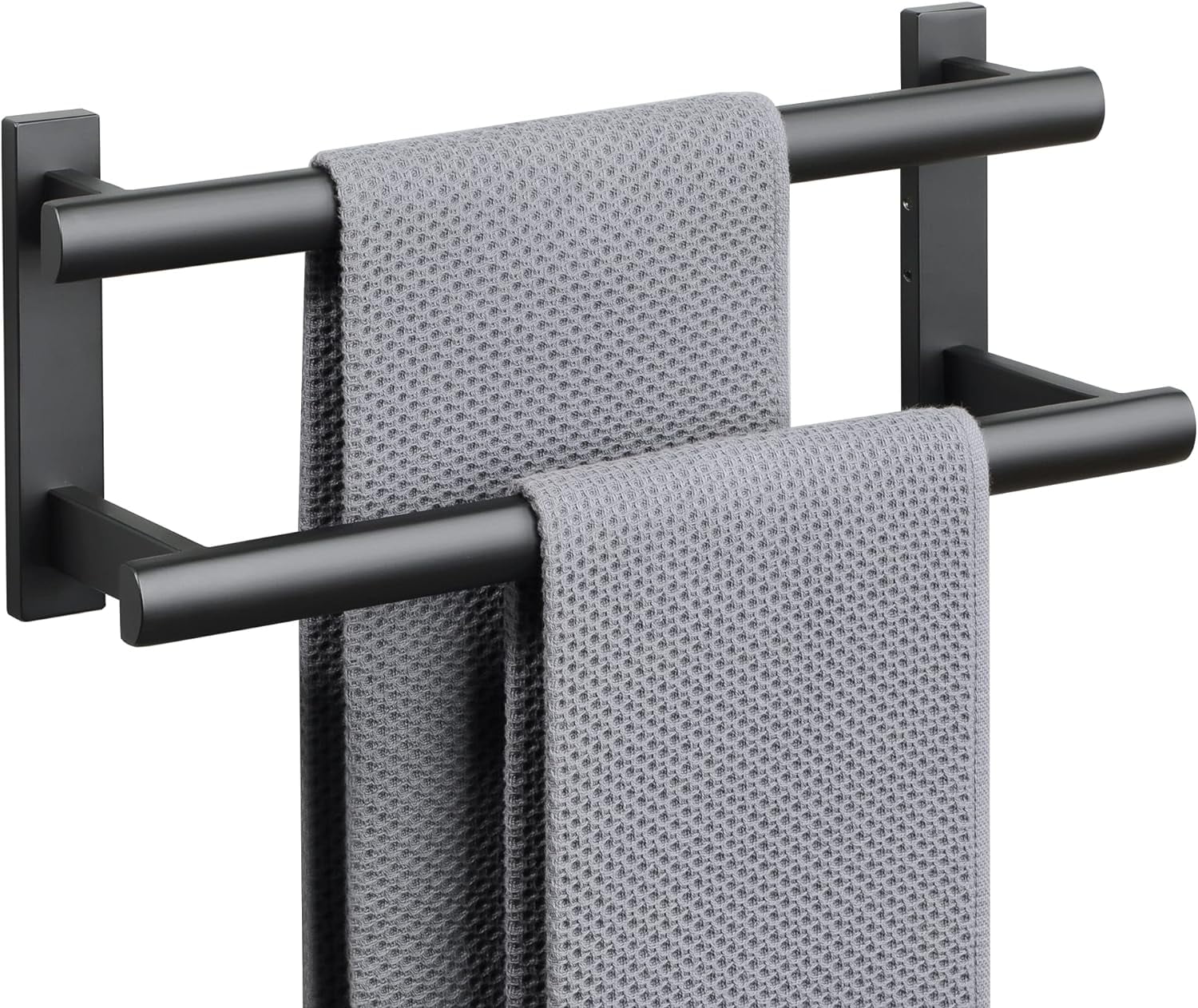 Towel Rack for Bathroom, 16 Inch Matte Black Double Towel Bar Towel ...