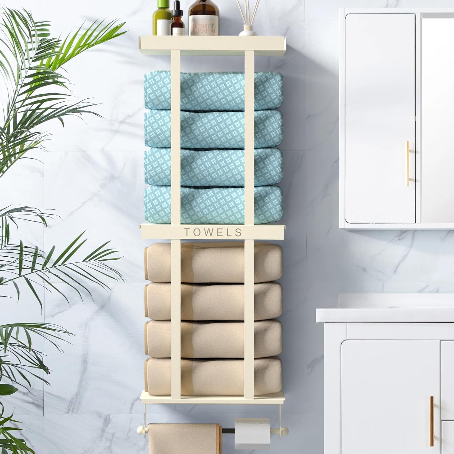 Towel Racks for Bathroom, Bathroom Towel Storage Rack Wall Mounted 30 ...