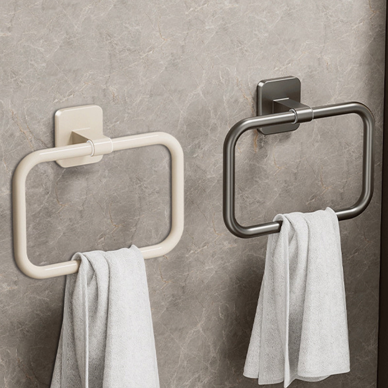 Towel Ring Holder Wall Mounted | Small Round Plastic Towel Rack for ...