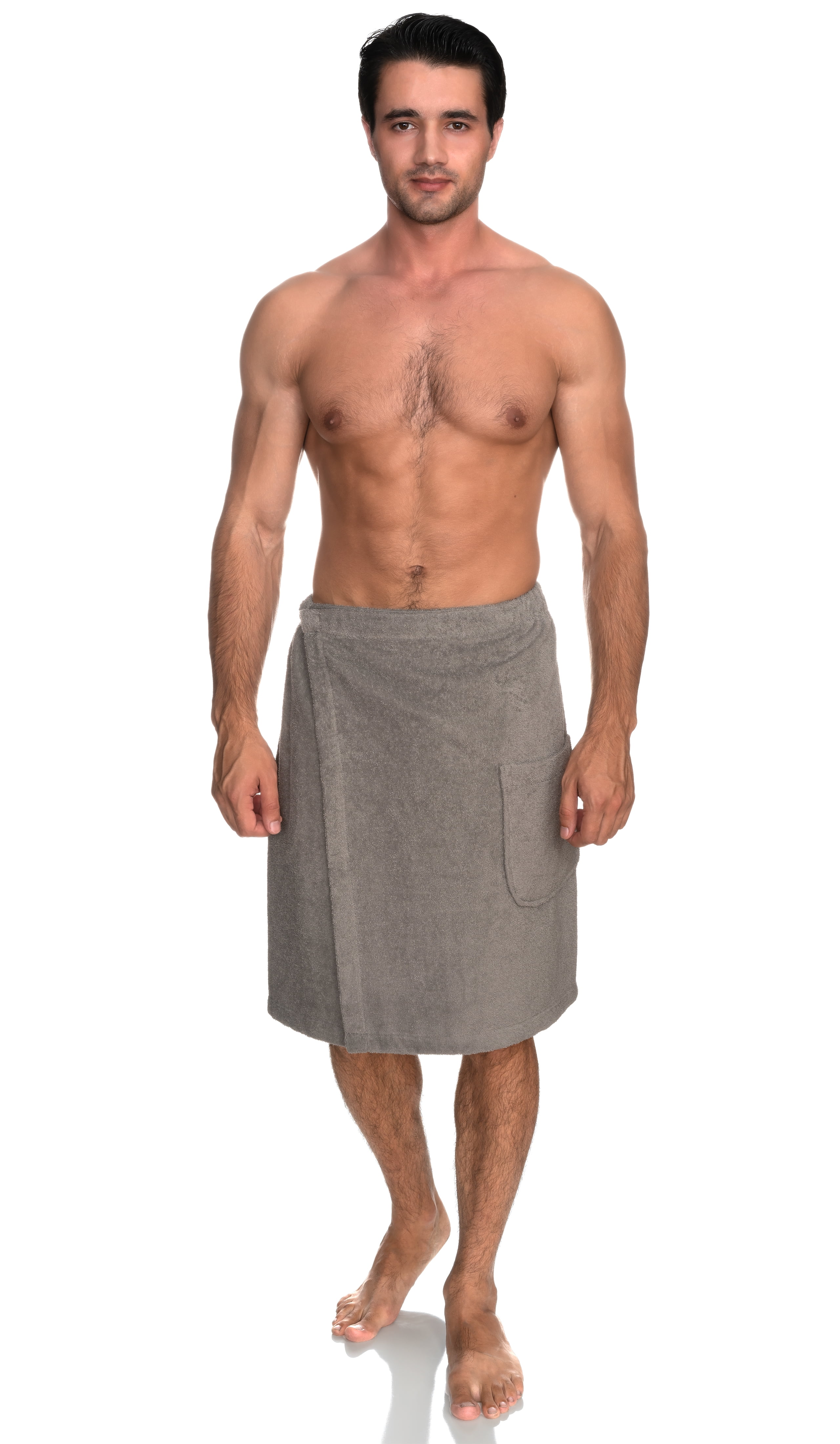 TowelSelections Men's Wrap Adjustable Cotton Terry Shower Bath Gym ...