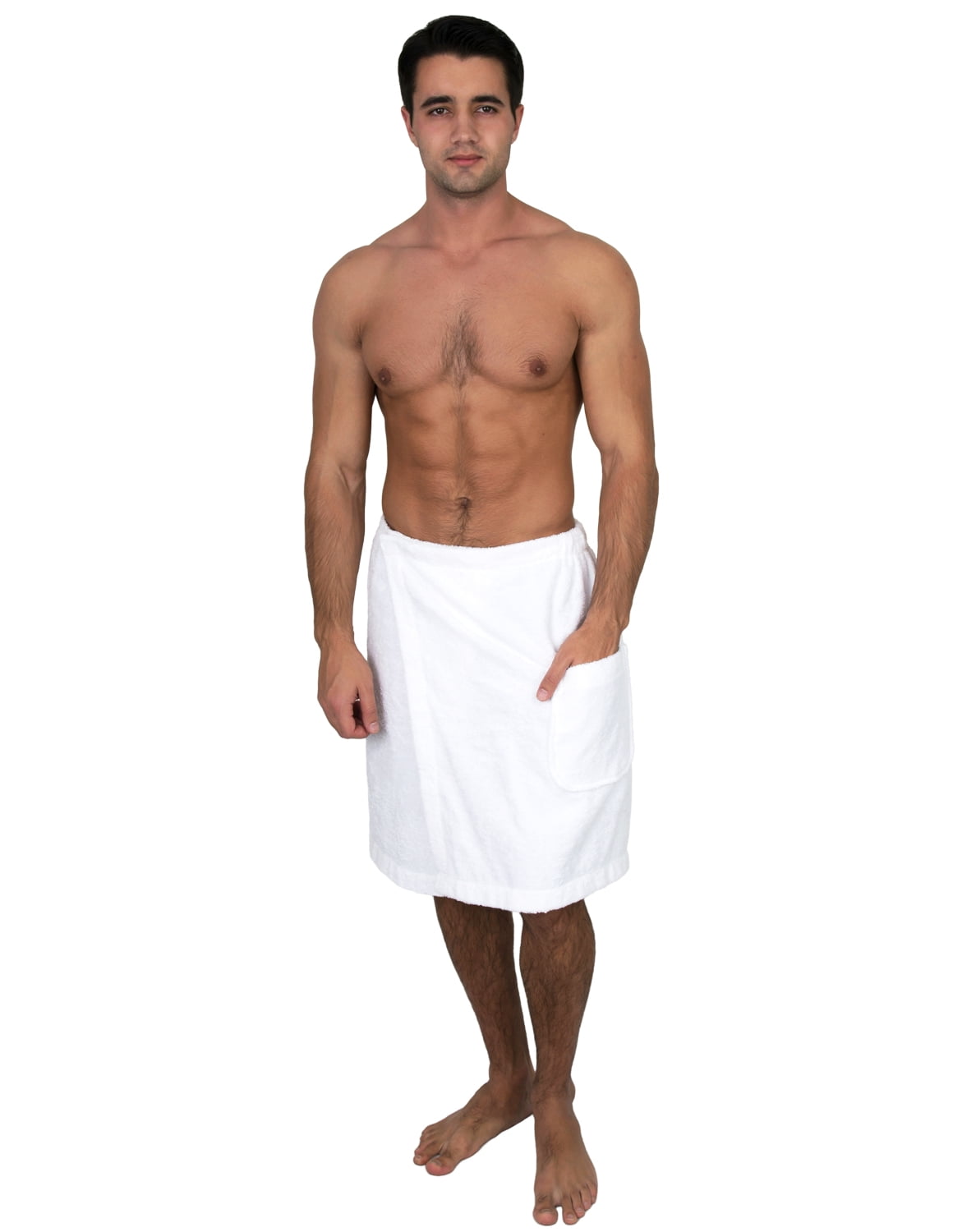 TowelSelections Men's Wrap Adjustable Cotton Terry Shower Bath Gym ...
