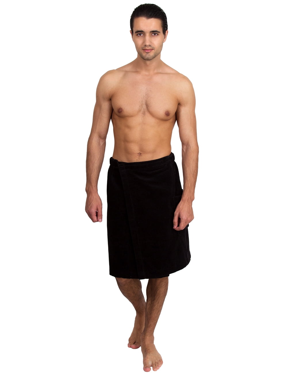 TowelSelections Men's Wrap Adjustable Cotton Velour Shower Bath Gym ...