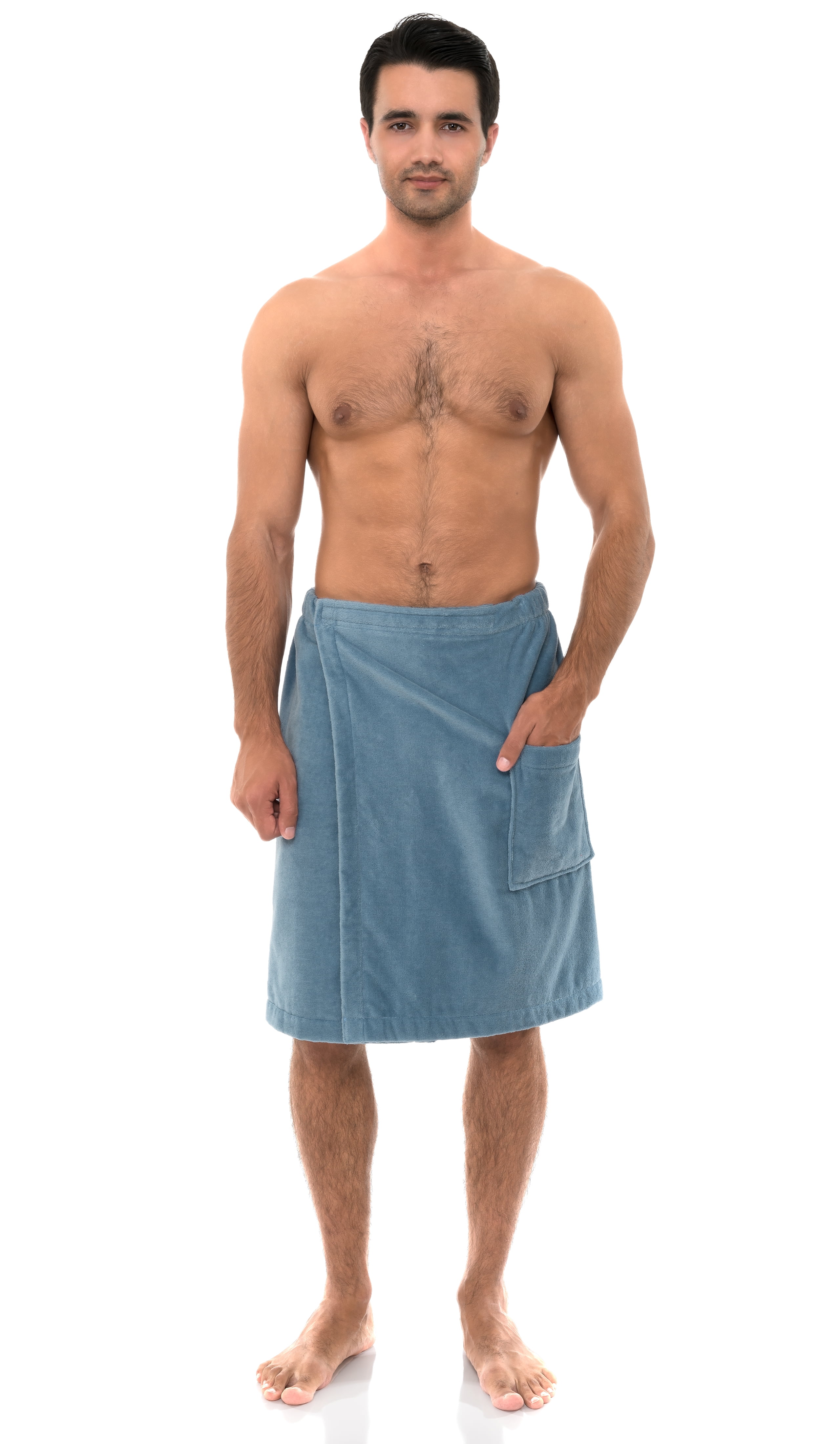 TowelSelections Men's Wrap Adjustable Cotton Velour Shower Bath Gym ...