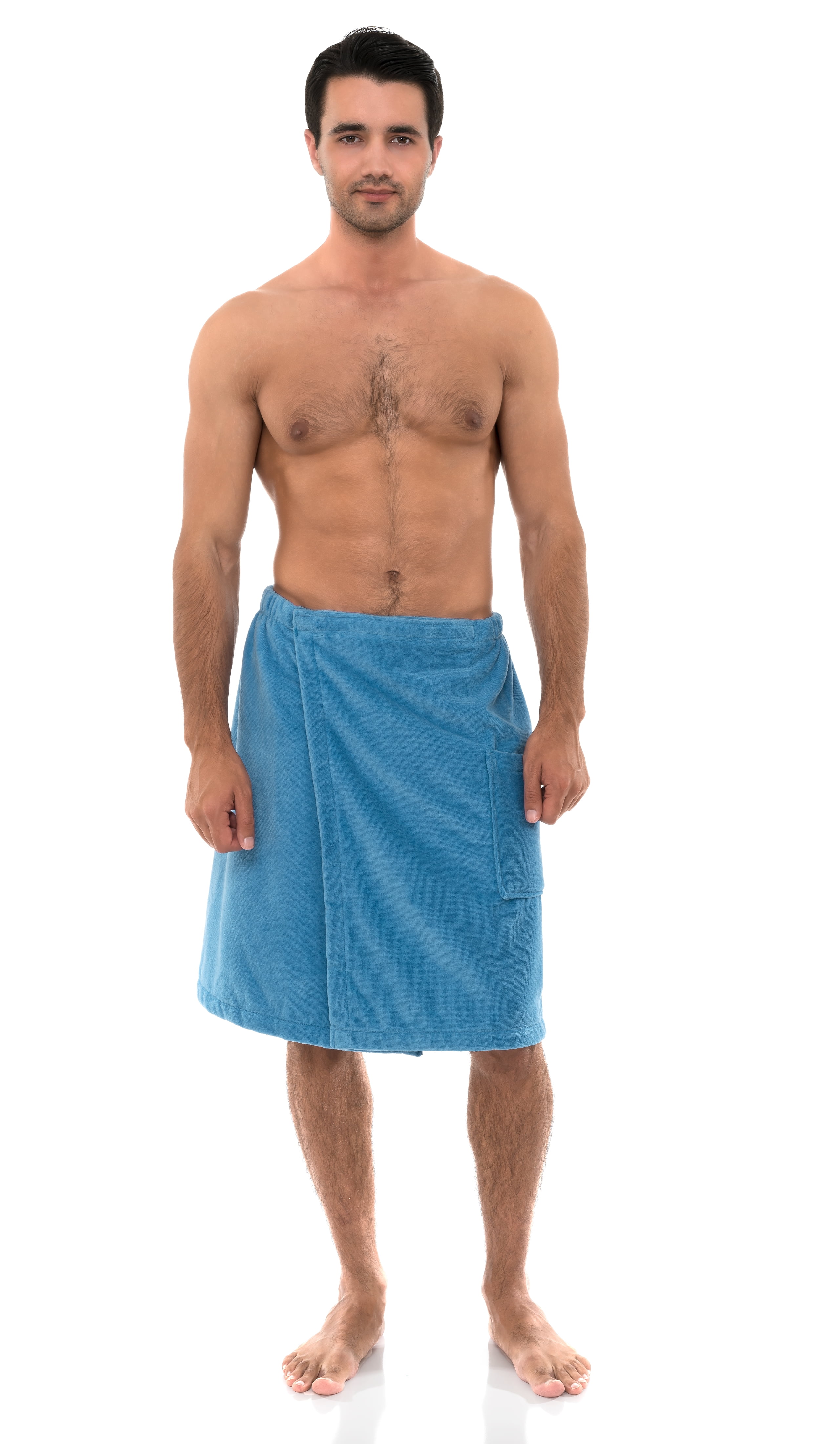 TowelSelections Men's Wrap Adjustable Cotton Velour Shower Bath Gym ...