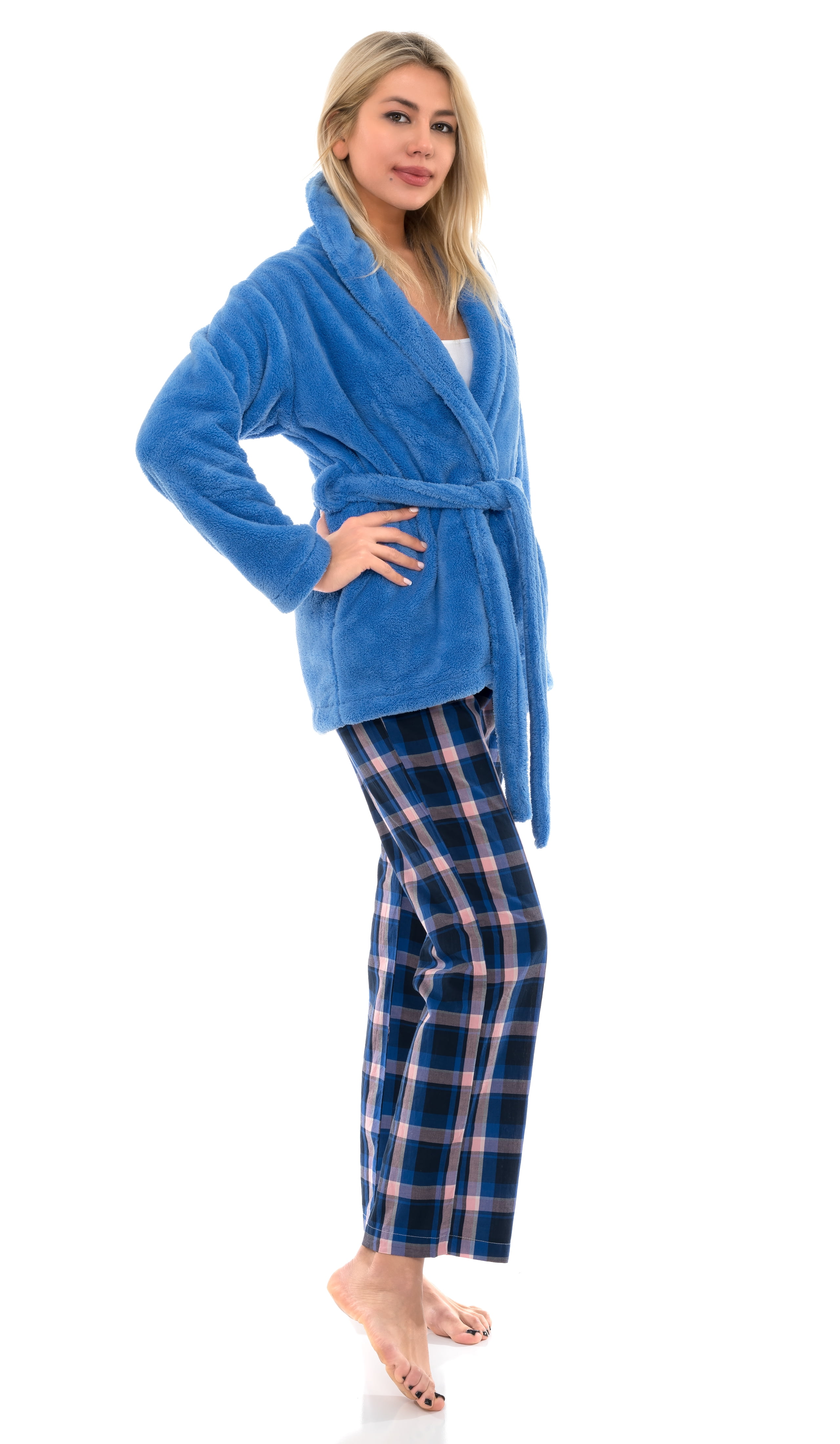 TowelSelections Women's Bed Jacket Fleece Cardigan Cuddly Robe Large/X ...