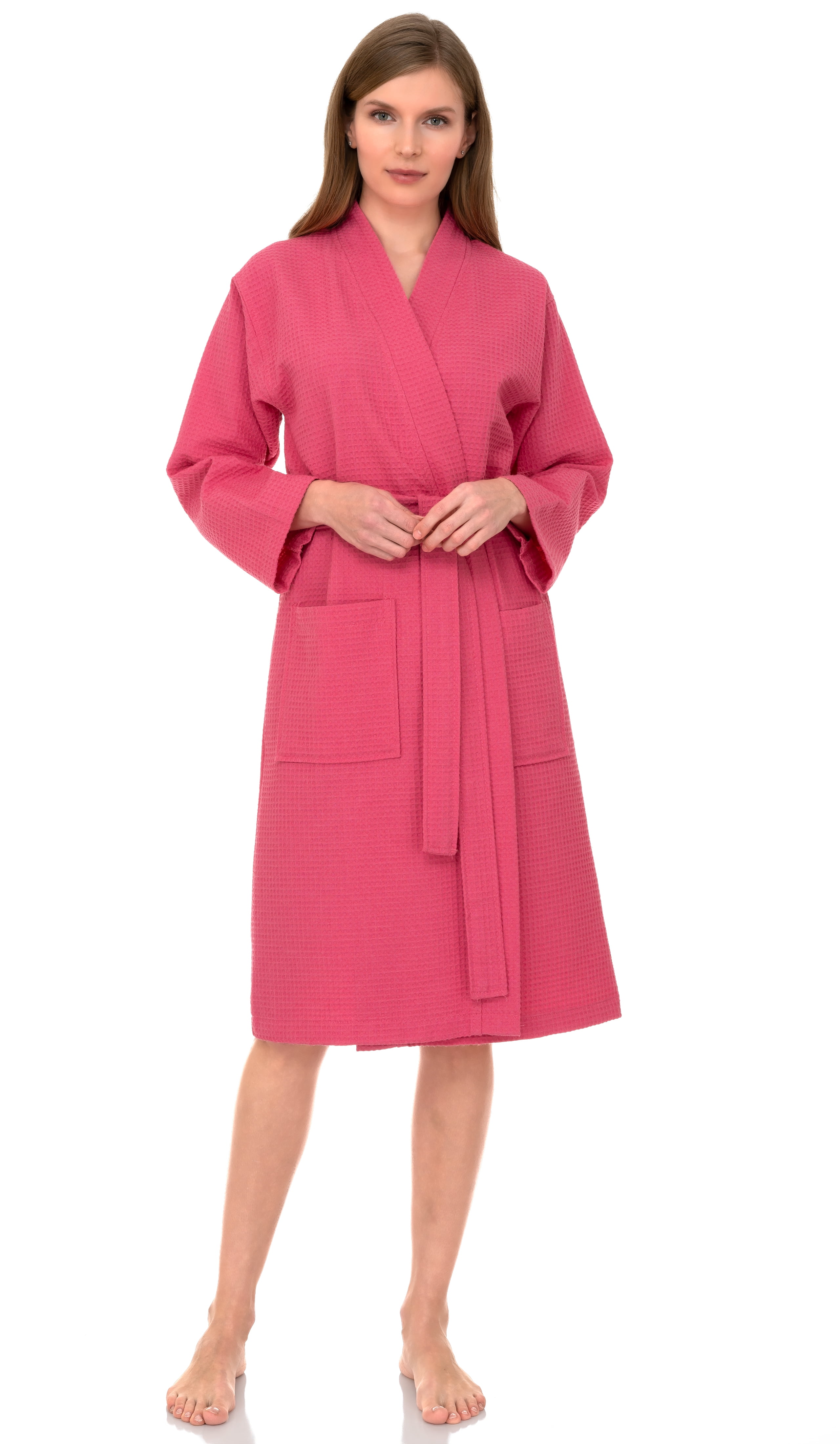 TowelSelections Women's Robe, Kimono Waffle Spa Bathrobe Medium/Large ...