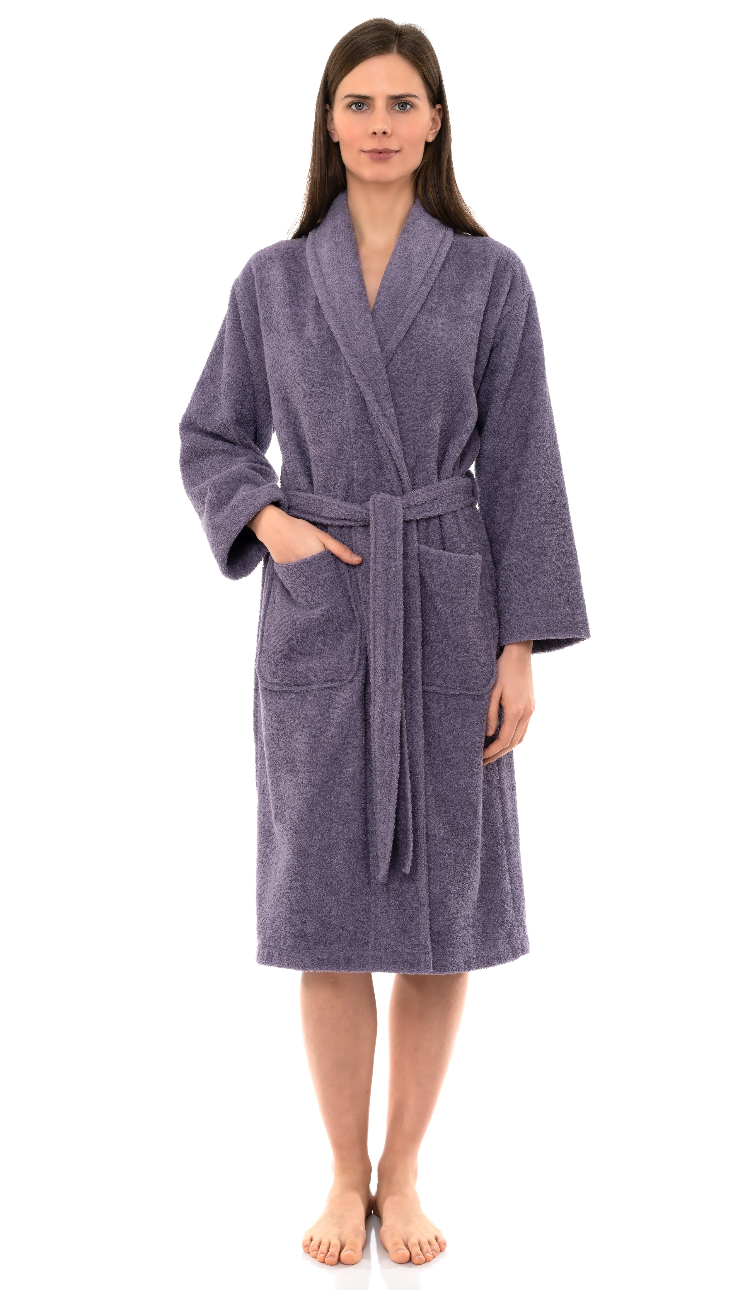 TowelSelections Women's Robe, Turkish Cotton Terry Shawl Bathrobe X ...