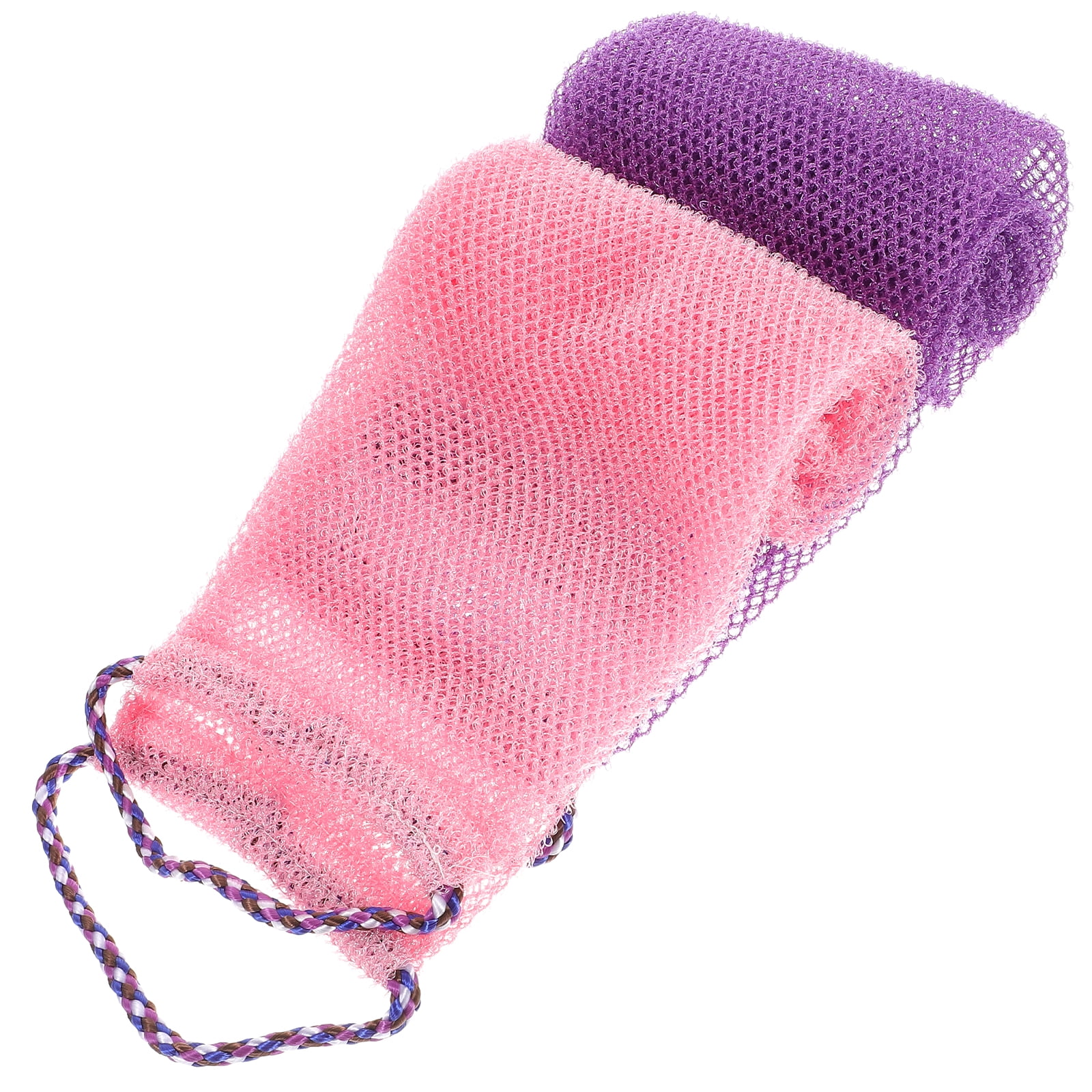 Towels 2 Pcs African Net Scrub Cleansing Skin Brush Drawstring Bath ...