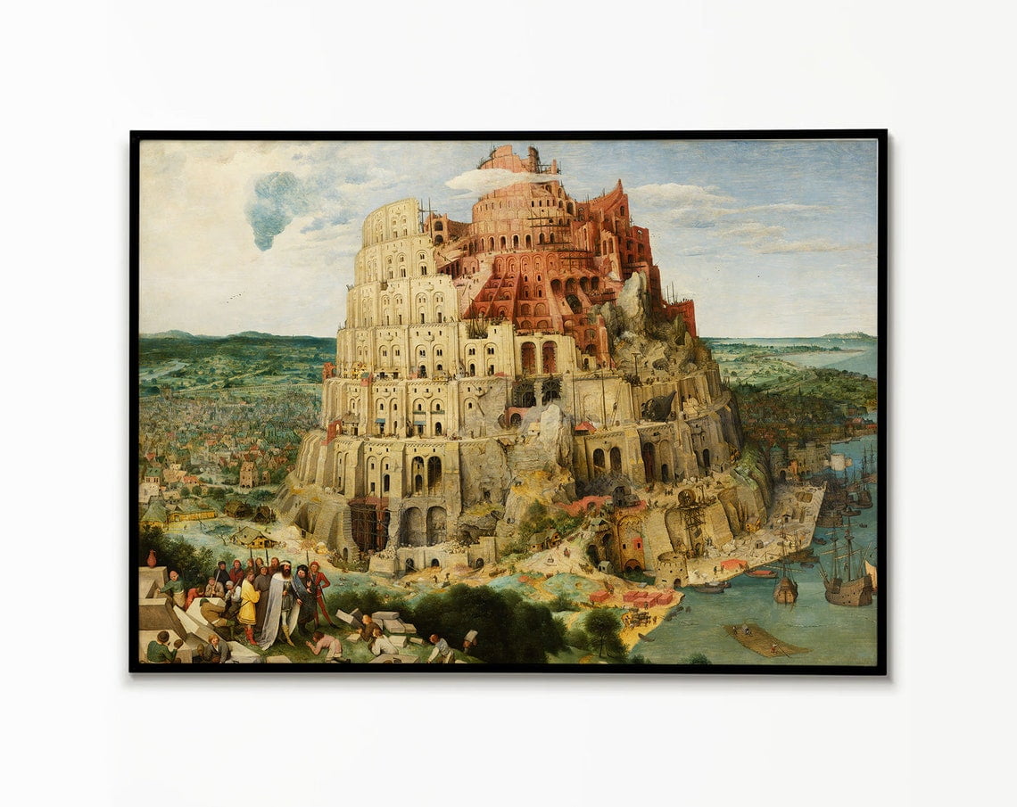 The Tower Of Babel Pieter Bruegel The Elder Poster, Wall Art, Poster ...