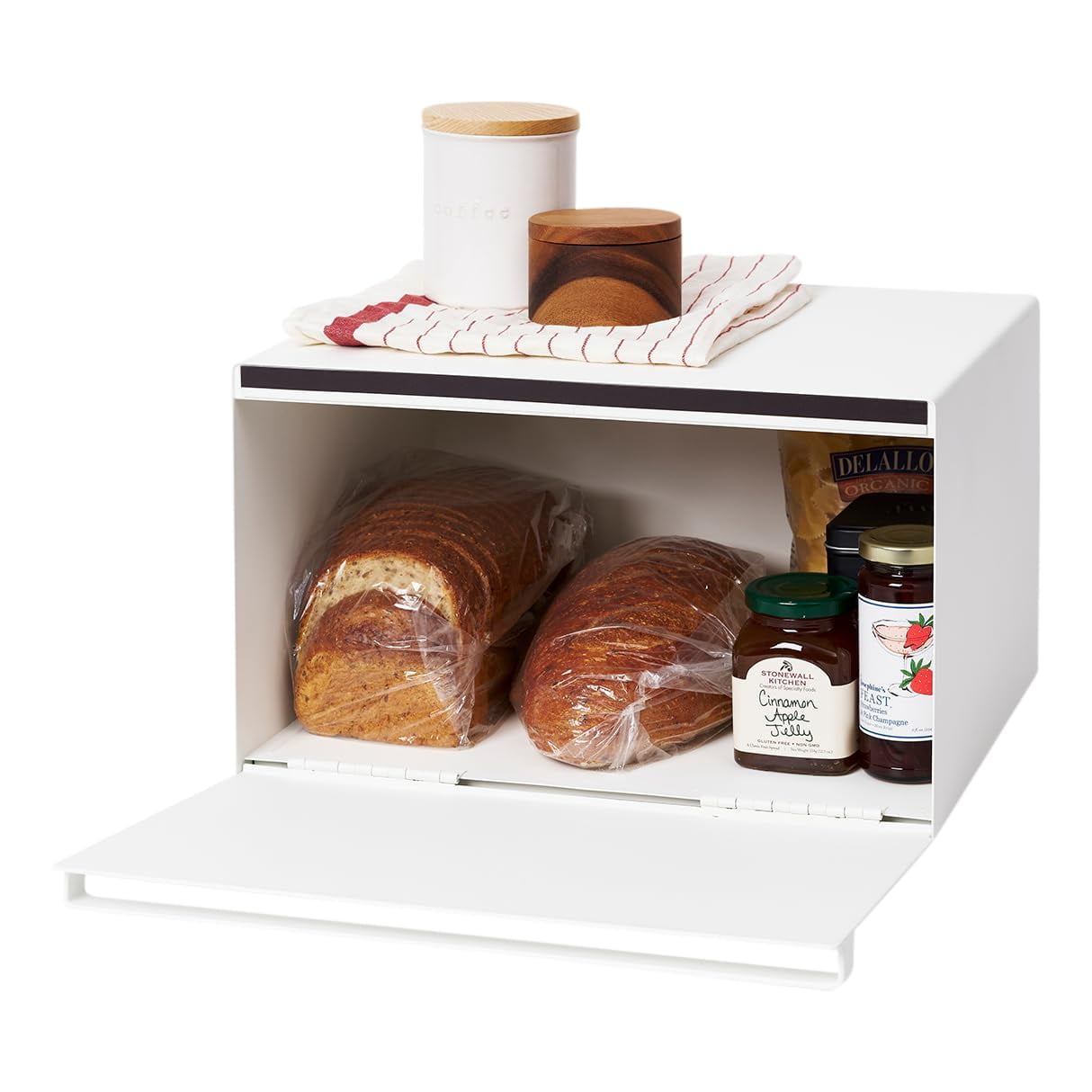 Tower Bread Box Keeper Holder Container, Metal Bread Holder Saver, Slim ...